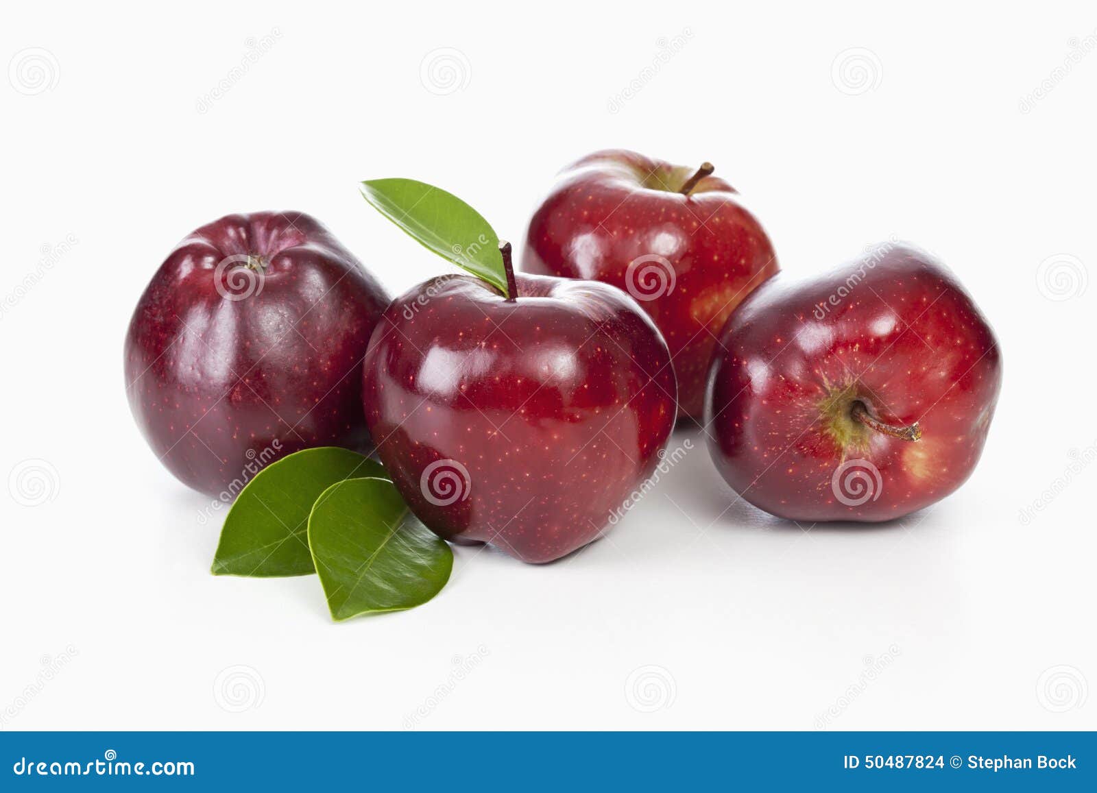 Rode Appelen Op Witte Achtergrond Stock Foto - Image of vrucht, firma ...