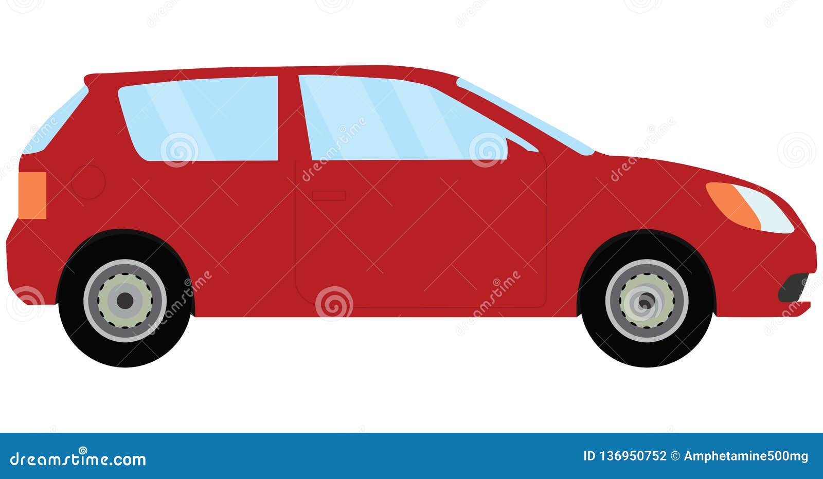 Rode auto vector illustratie. Illustration of vector - 136950752