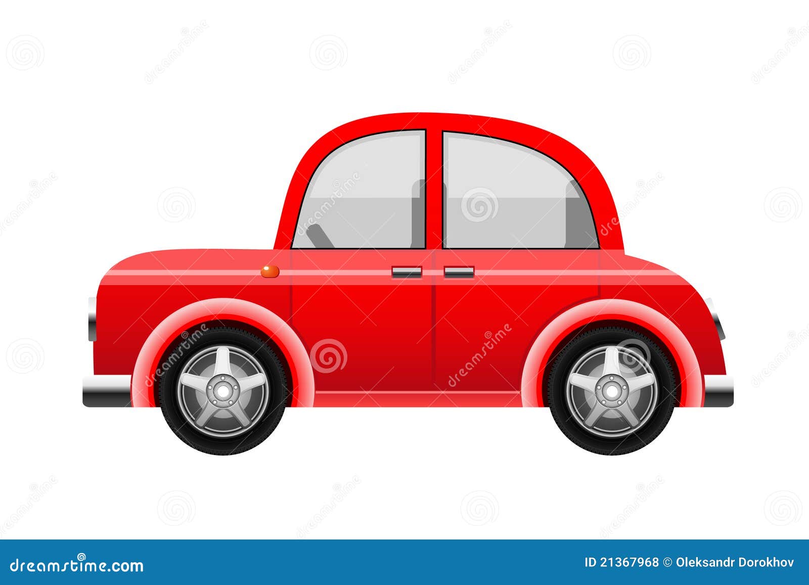 Rode auto, vector vector illustratie. Illustration of auto - 21367968
