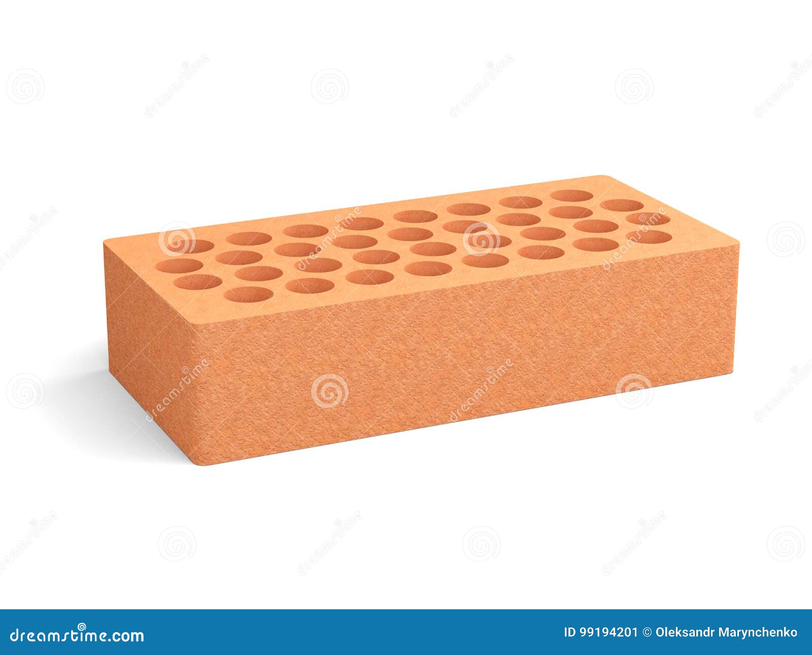 Rode Baksteen Met Ronde Gaten Stock Illustratie - Illustration of ...