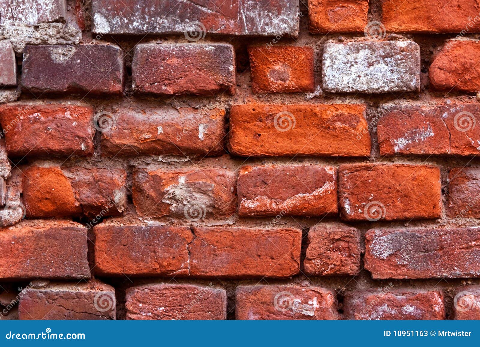 Rode bakstenen muurtextuur stock afbeelding. Image of verouderd - 10951163