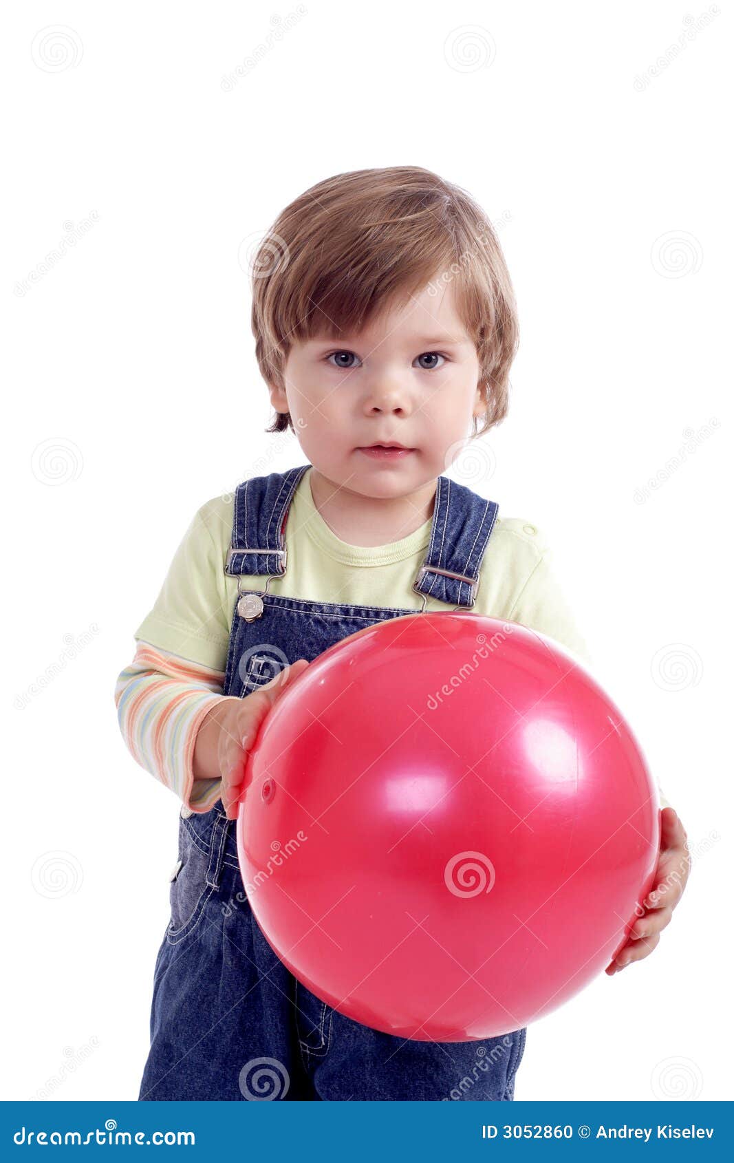 Rode bal stock foto. Image of spelen, kinderdagverblijf - 3052860