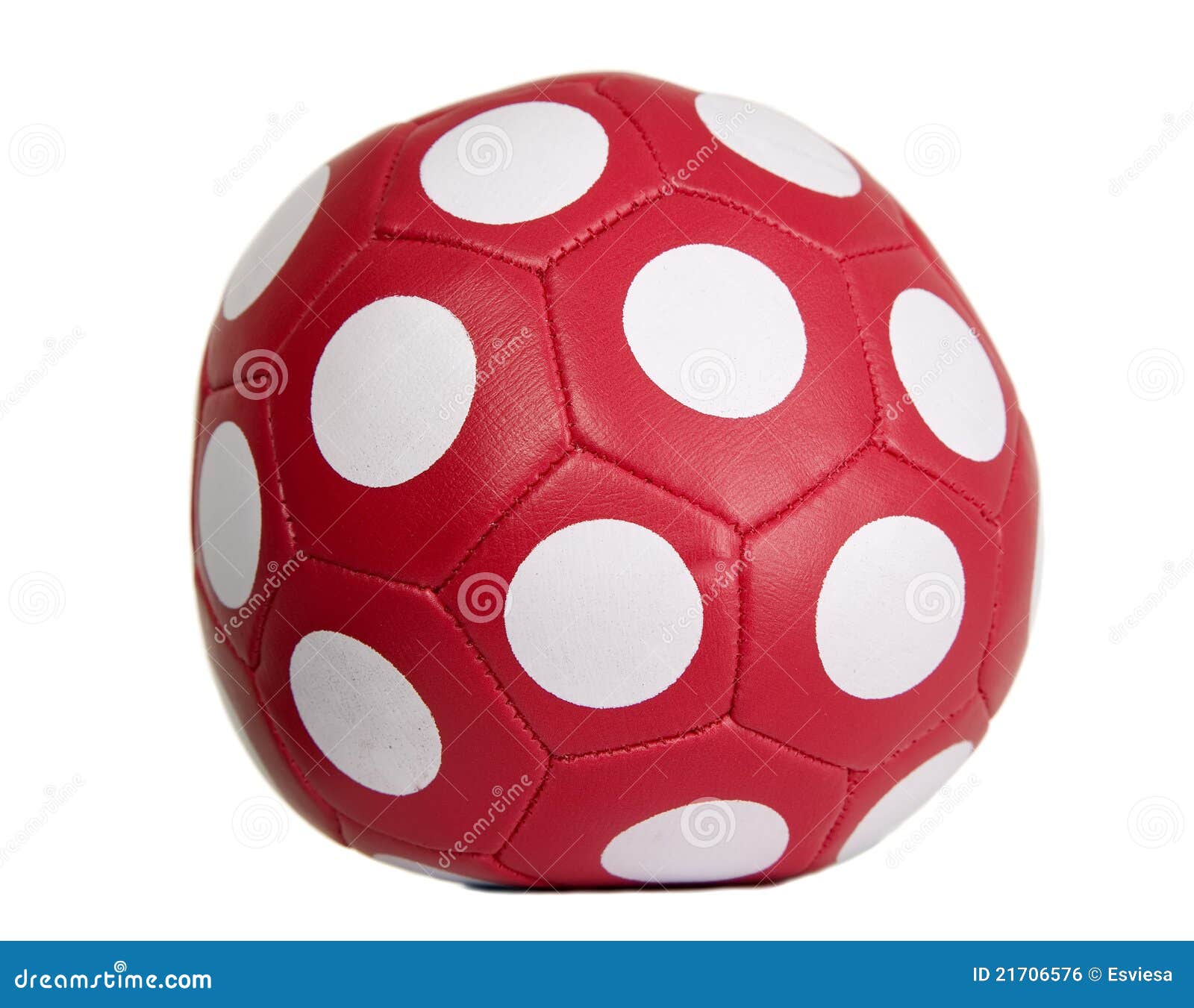 Rode bal met witte cirkels stock foto. Image of rood - 21706576