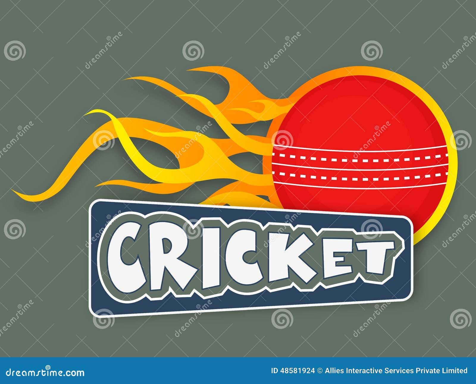 Rode Bal in Vlam Met Tekst Voor Veenmolconcept Stock Illustratie ...