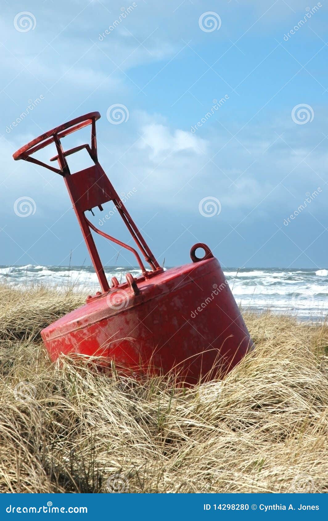 Rode Boei stock foto. Image of hemel, overzees, proef - 14298280