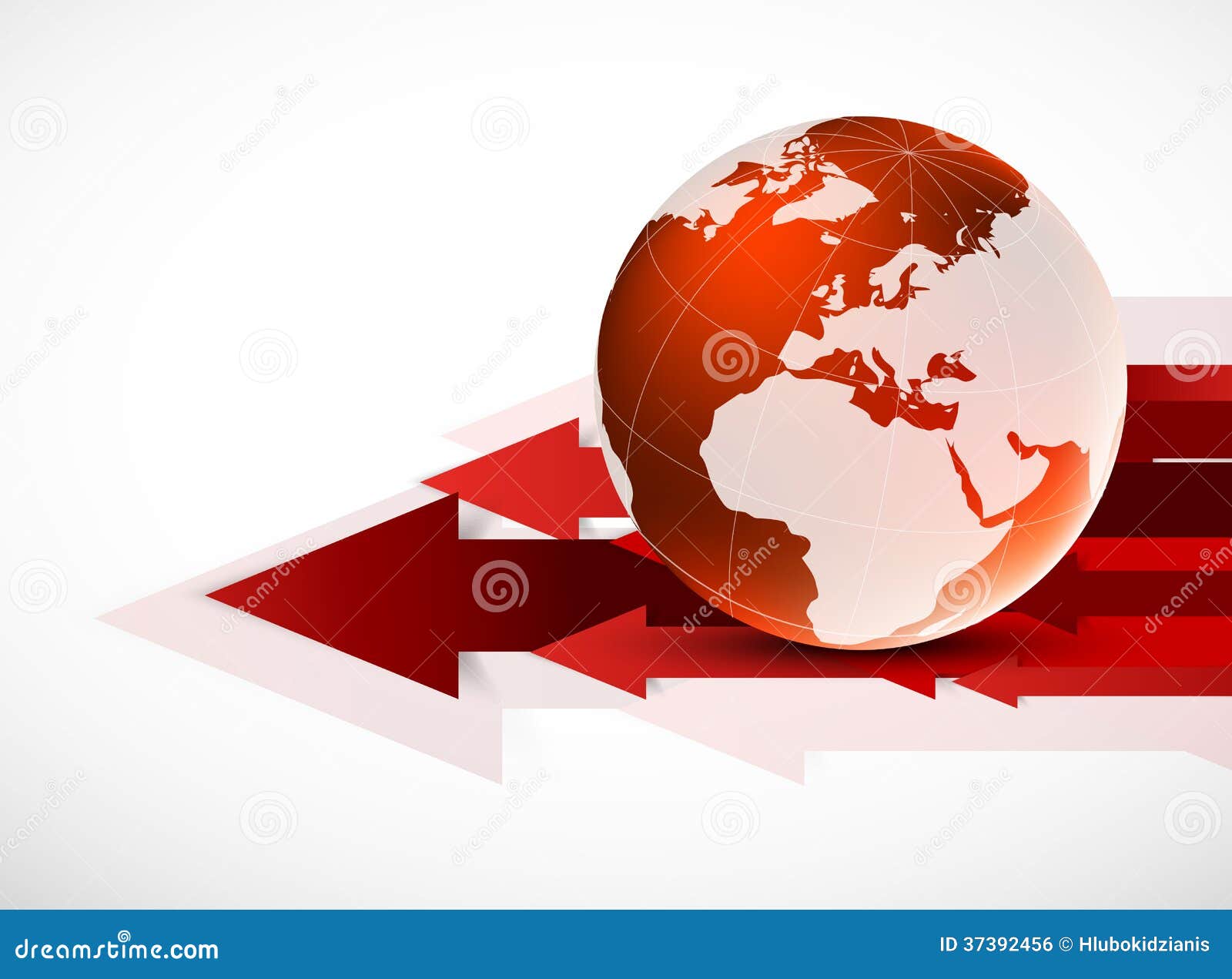 Rode bol met pijlen vector illustratie. Illustration of affiche - 37392456