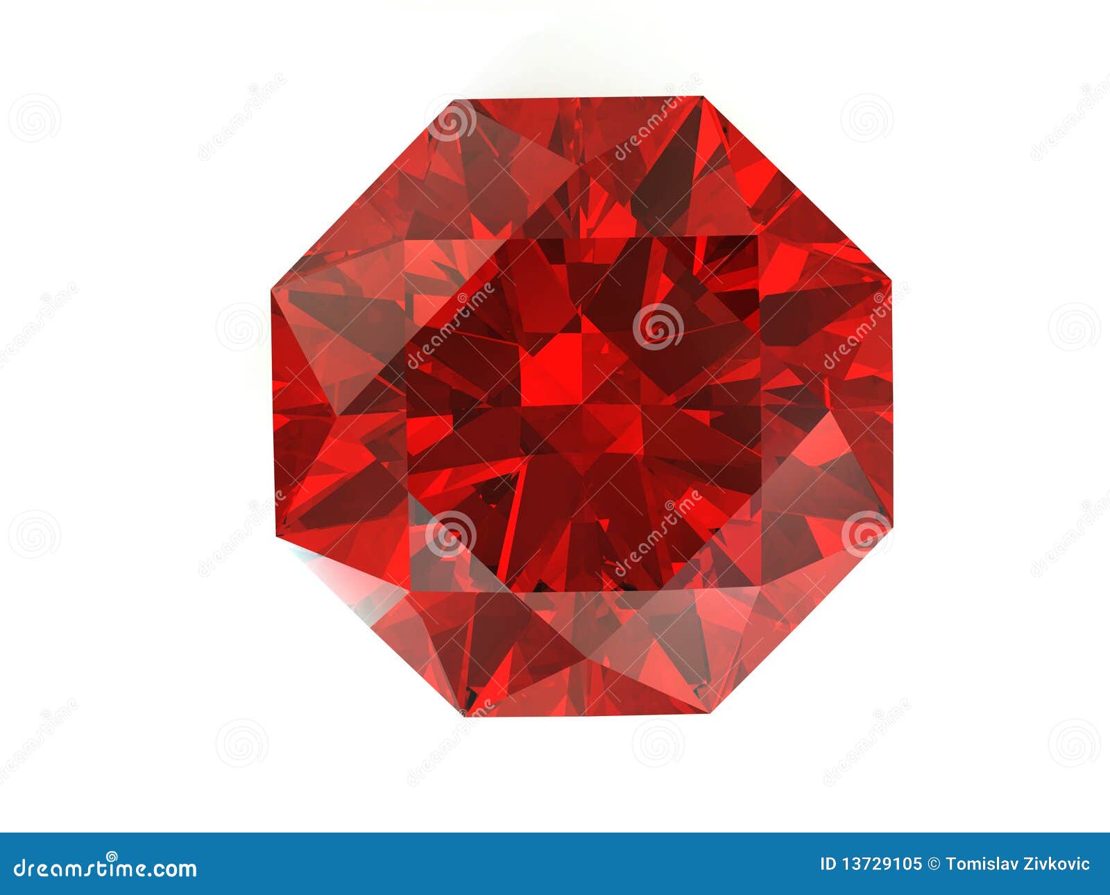 Rode Diamant Op Witte Achtergrond Stock Illustratie - Illustration of ...