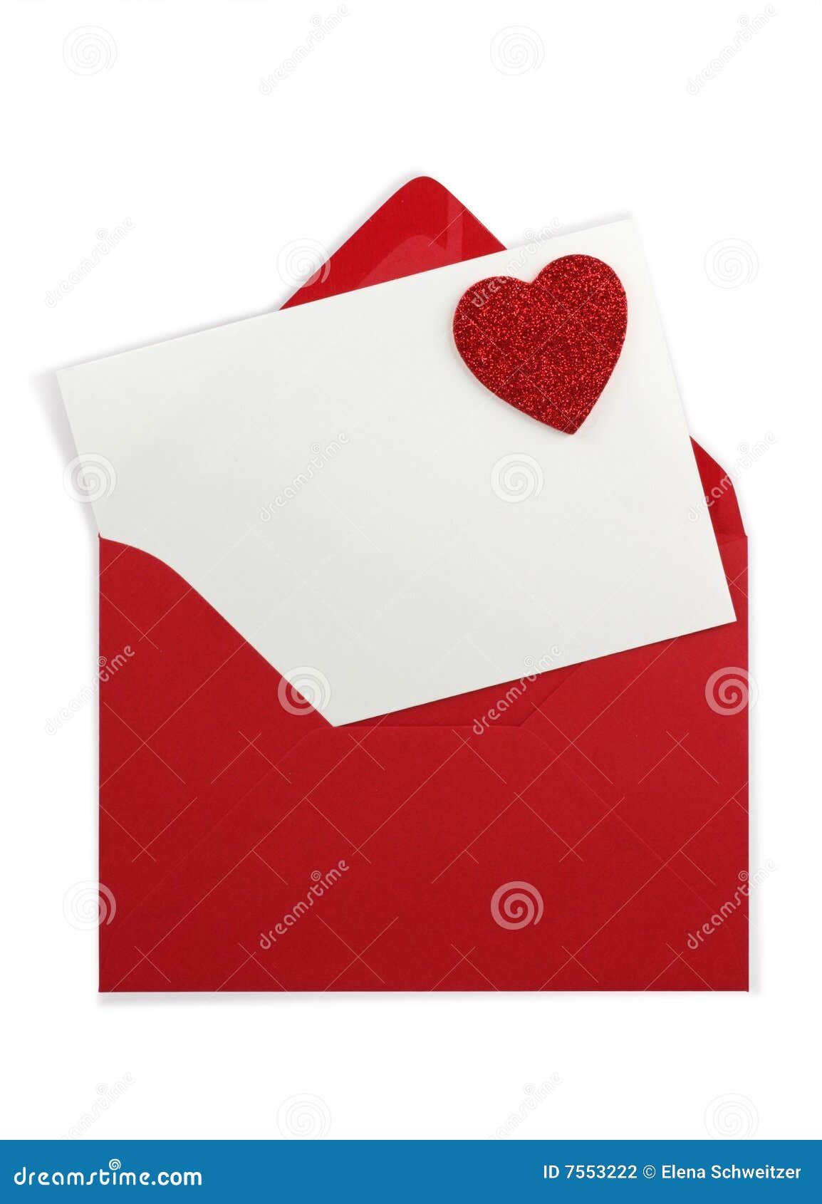 Rode Document Envelop Met Witte Kaart Stock Foto - Image of brief ...