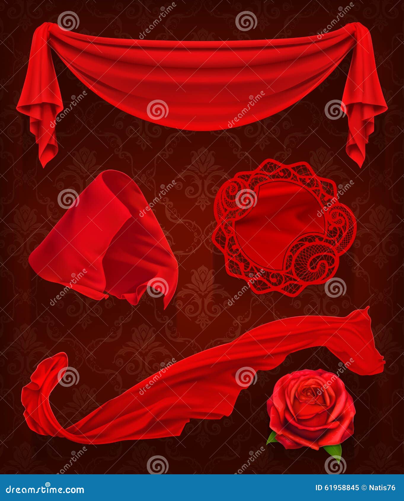 Rode Doek, Vectorillustratie Vector Illustratie - Illustration of ...