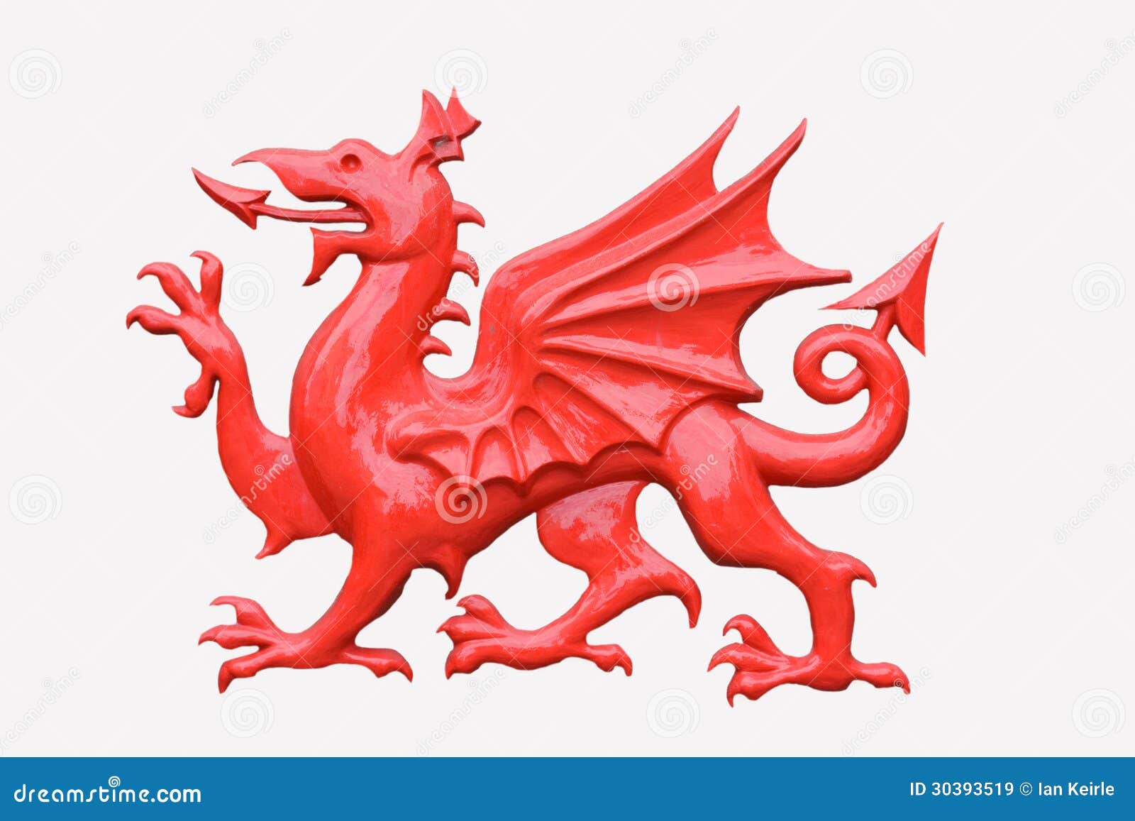 Rode draak stock afbeelding. Image of wales, symbool - 30393519