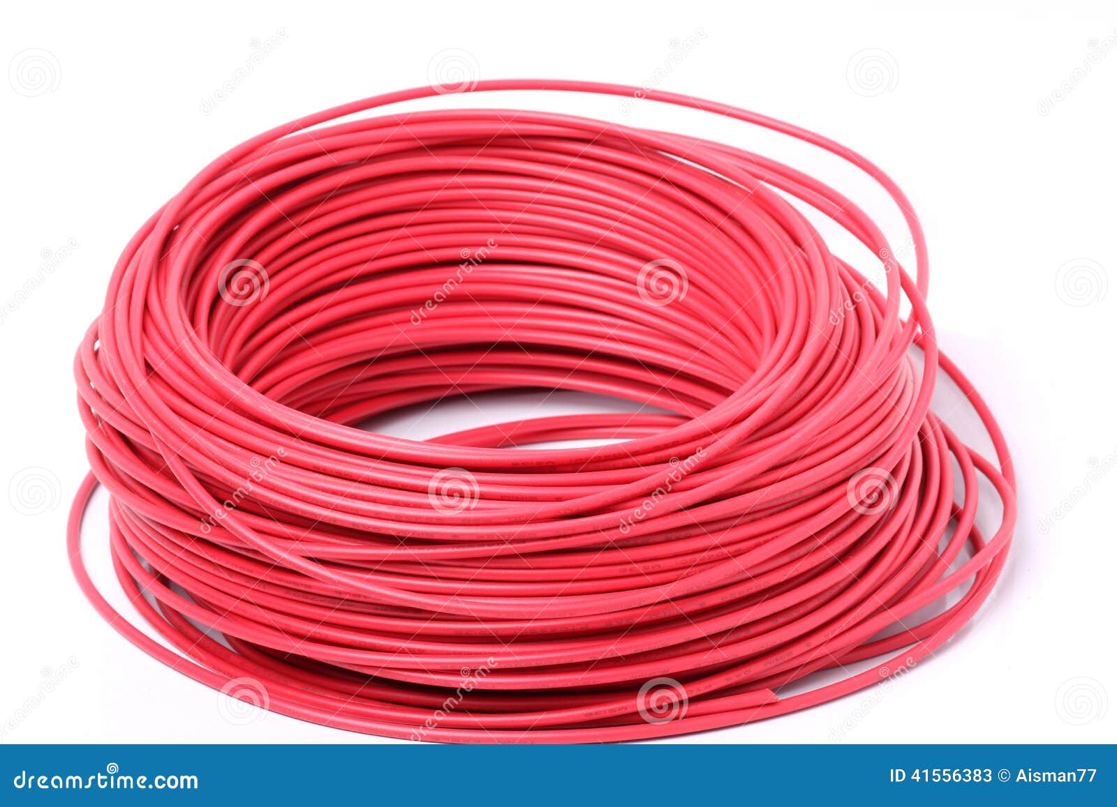 Rode elektrische kabel stock afbeelding. Image of kromme - 41556383