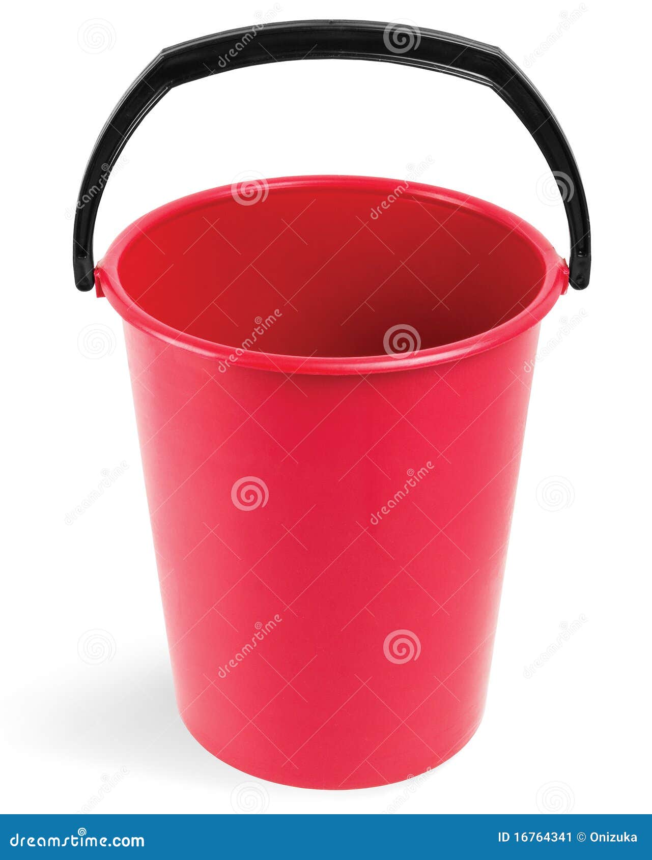 Rode emmer stock afbeelding. Image of rood, houder, achtergrond - 16764341