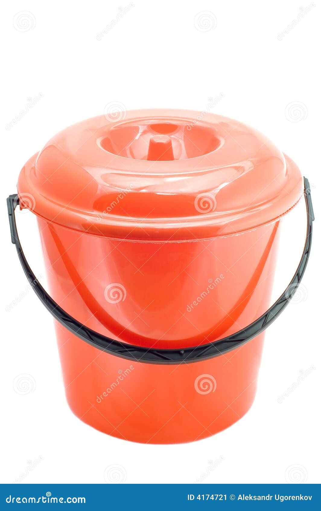 Rode emmer stock afbeelding. Image of kleur, emmer, zwevend - 4174721