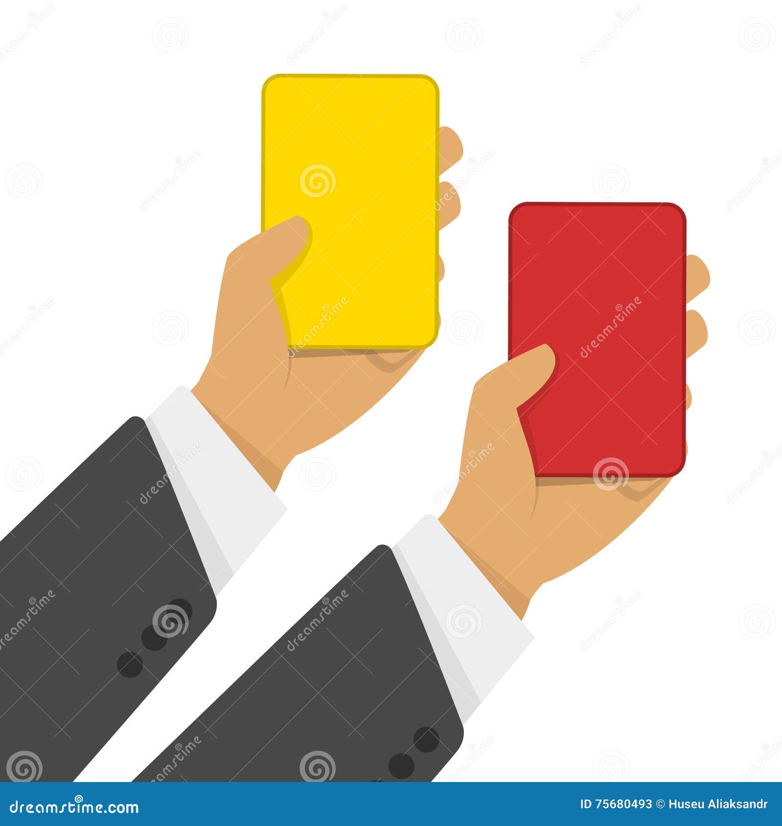 Rode En Gele Kaarten Ter Beschikking Vector Illustratie - Illustration ...