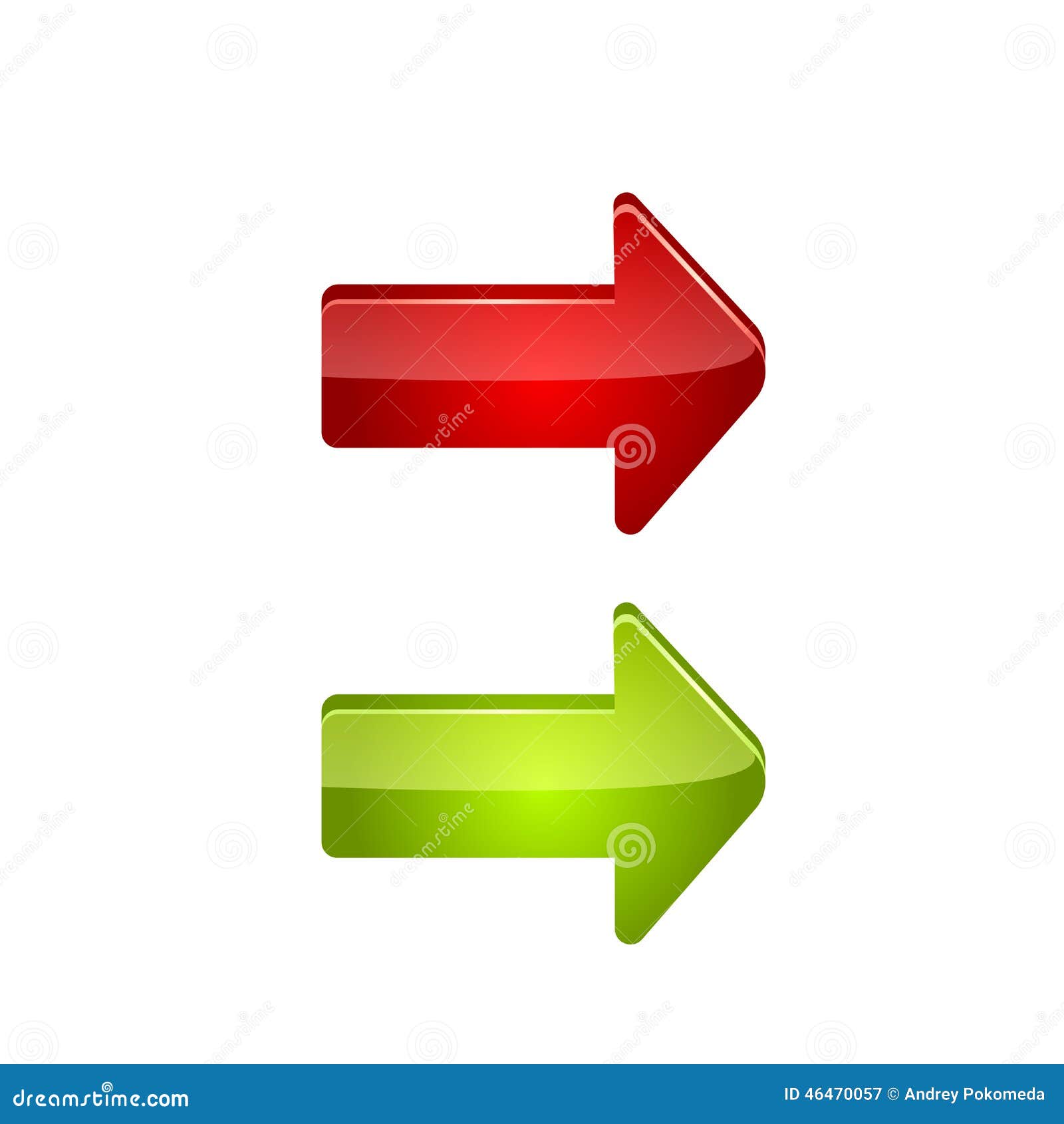 Rode en groene pijl Vector vector illustratie. Illustration of richting ...