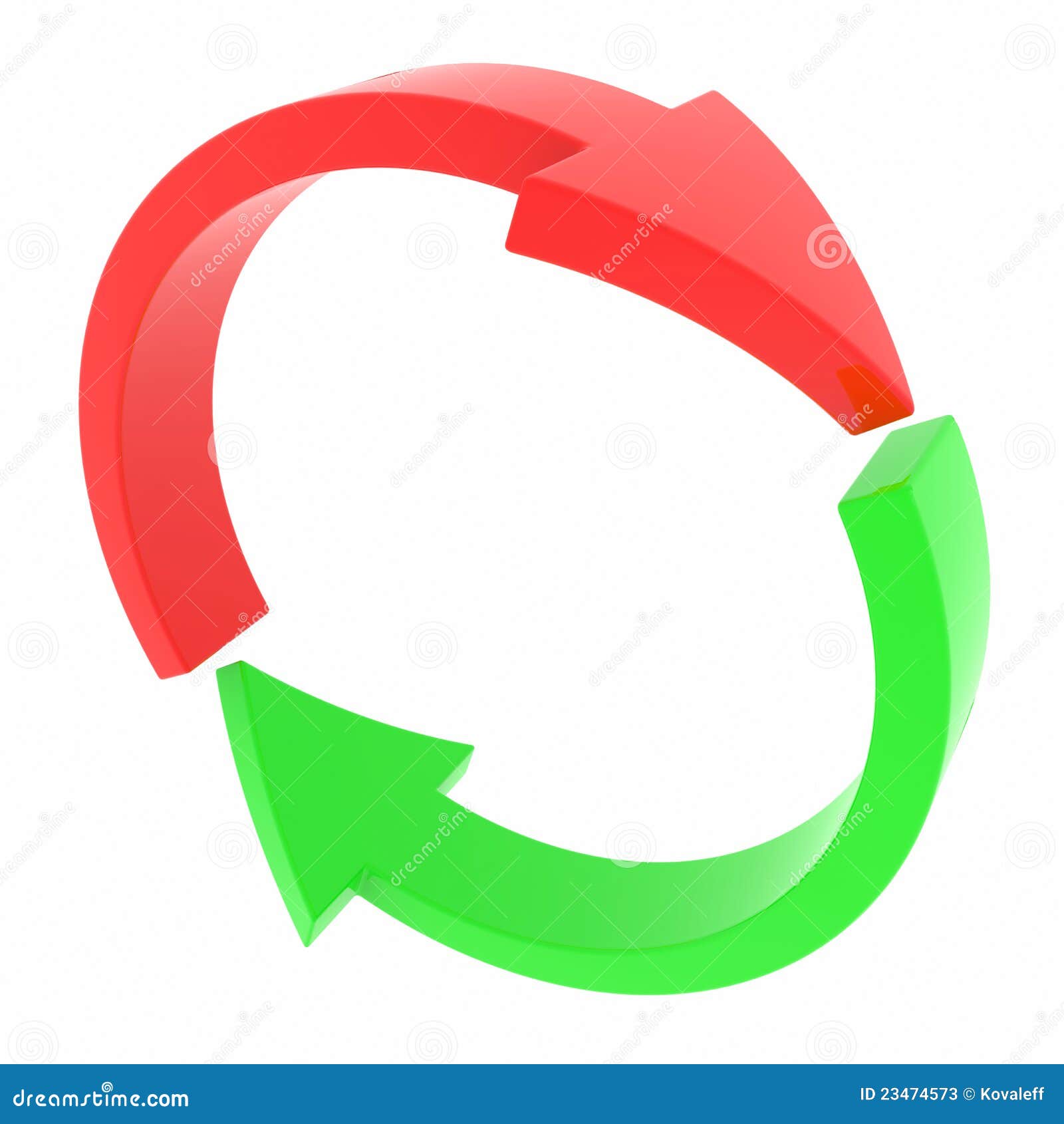 Rode En Groene Pijlen. Cyclus. Stock Illustratie - Illustration of ring ...