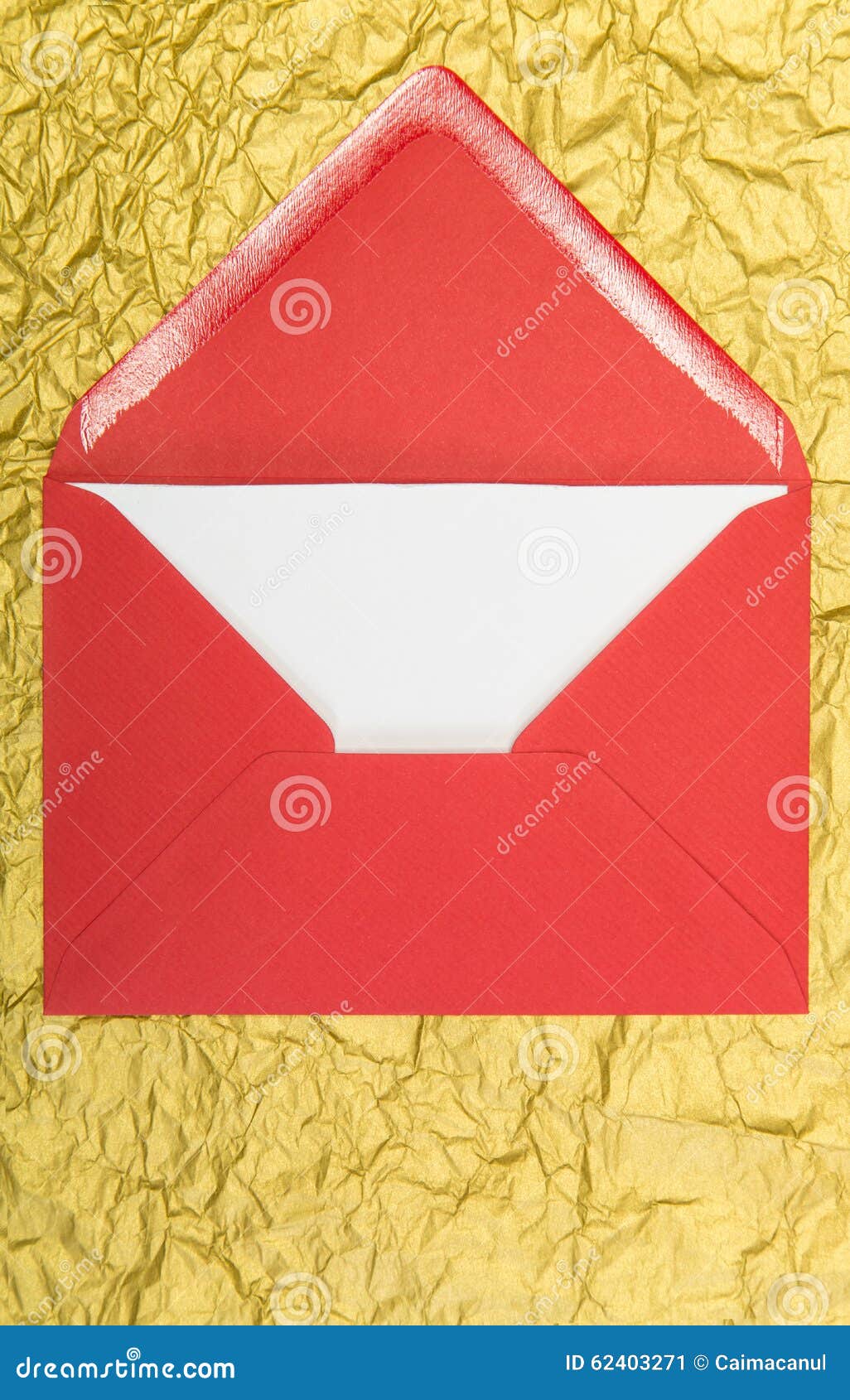 Rode Envelop, Christmastime Stock Afbeelding - Image of gouden, groeten ...