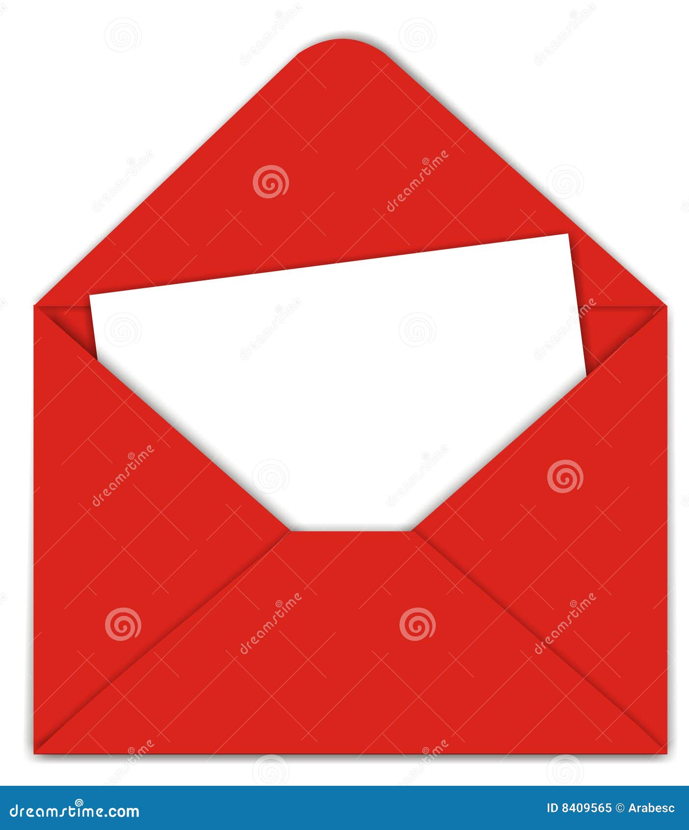 Rode envelop met Witboek vector illustratie. Illustration of viering ...