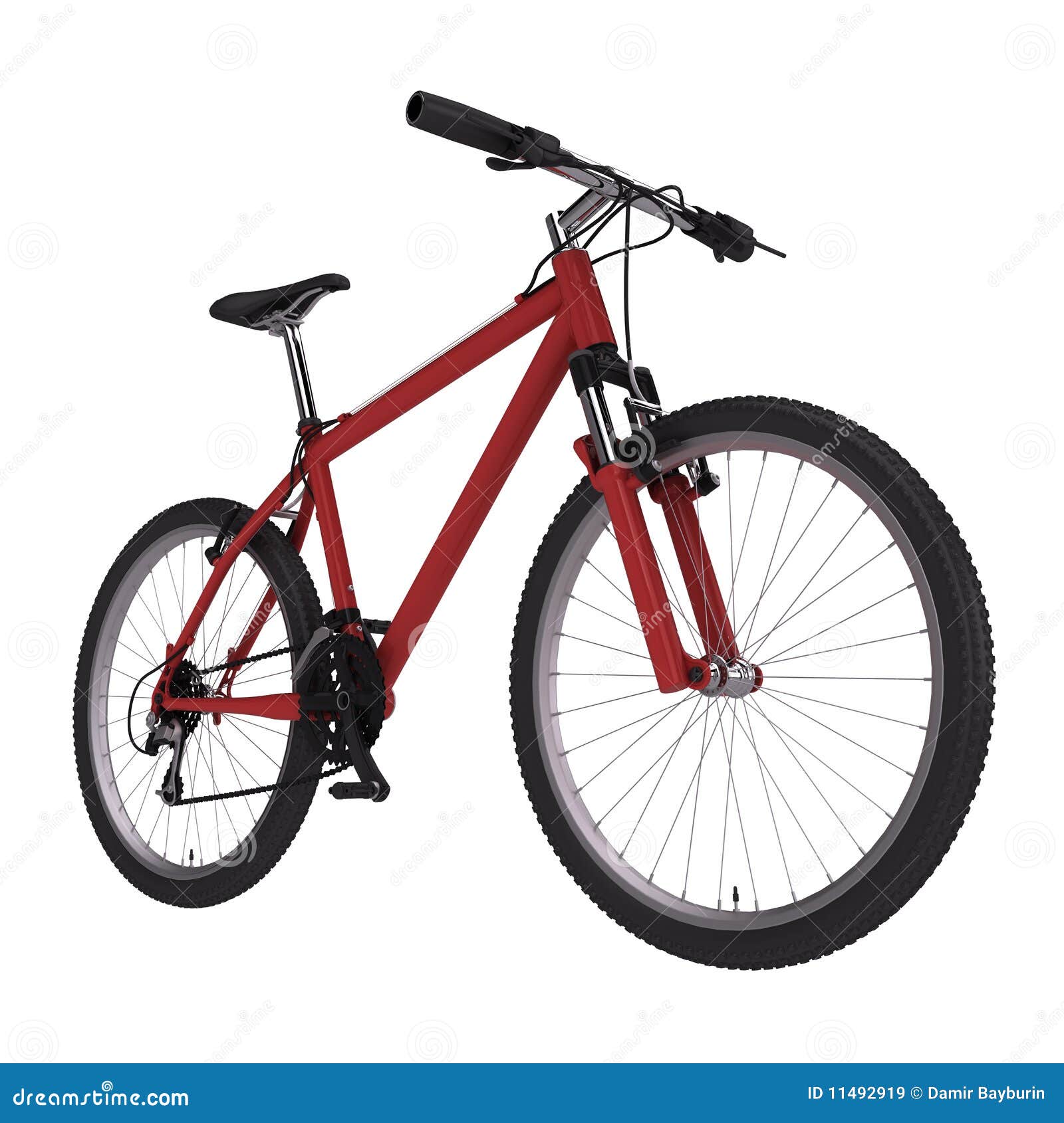 Rode fiets stock illustratie. Illustration of pedaal - 11492919