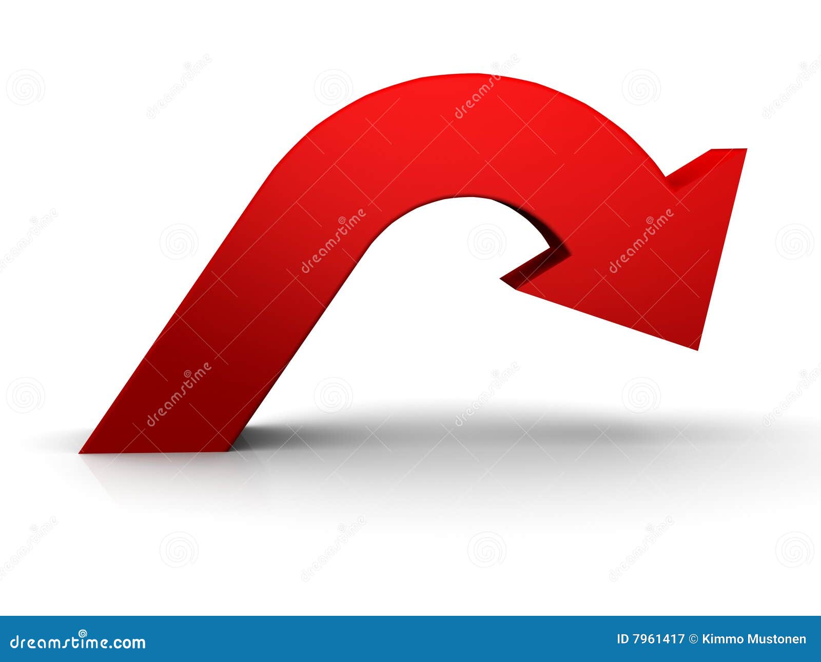 Rode gebogen pijl stock illustratie. Illustration of curseur - 7961417