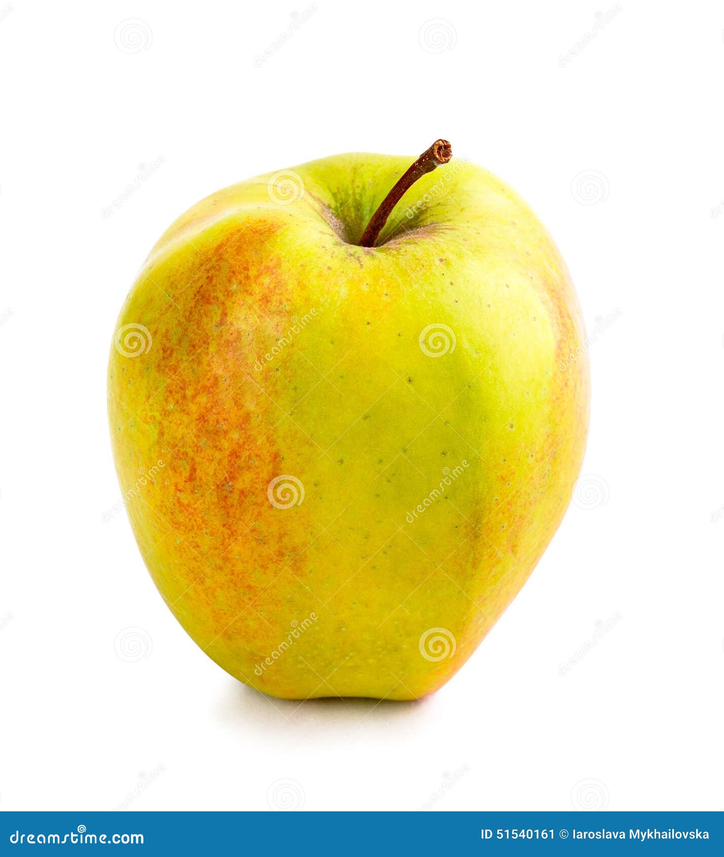 Rode Gele Die Appel Op Wit Wordt Geïsoleerd Stock Afbeelding - Image of ...