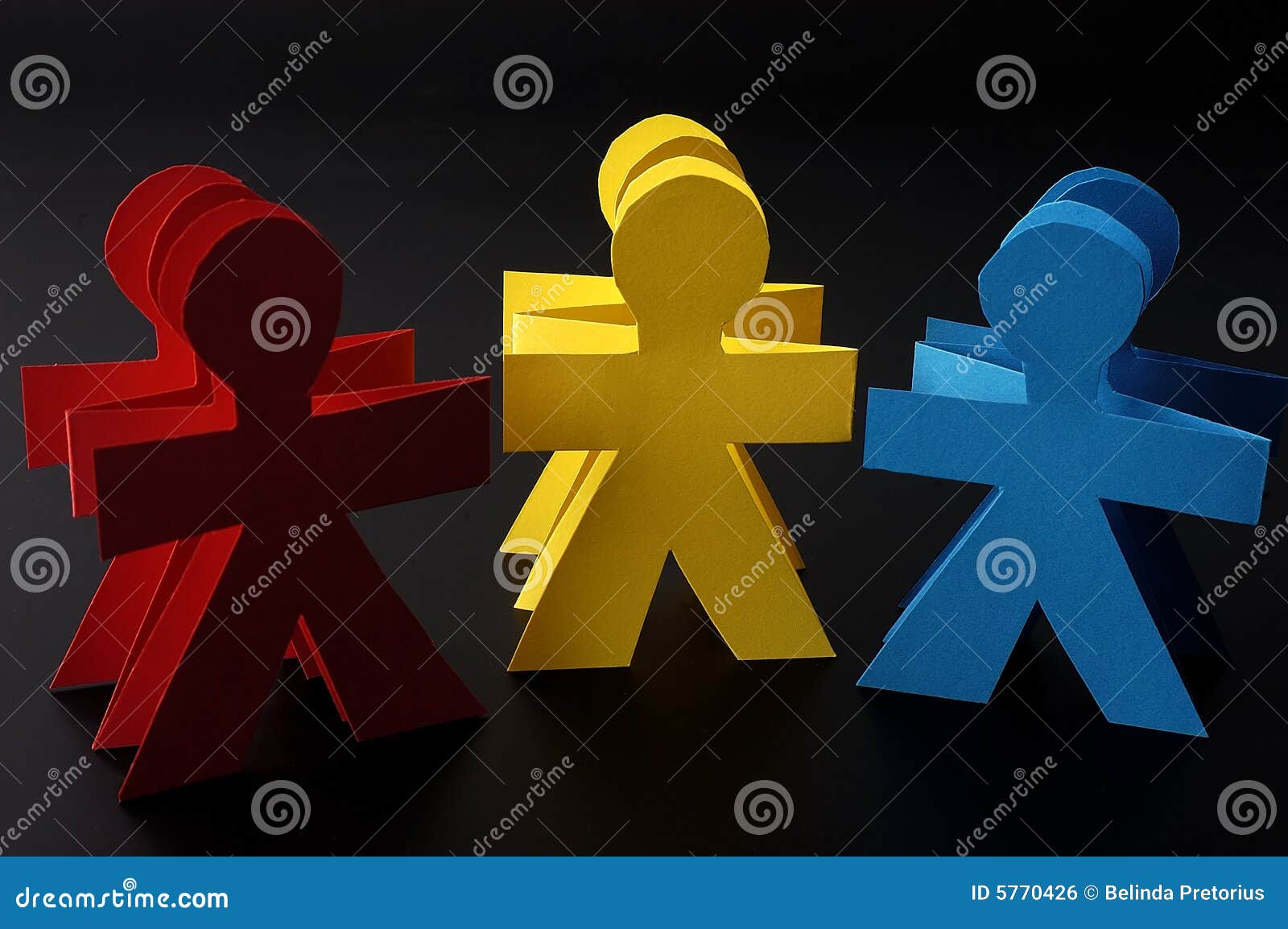 Rode Gele En Blauwe Document Mensen Stock Foto - Image of kleur ...