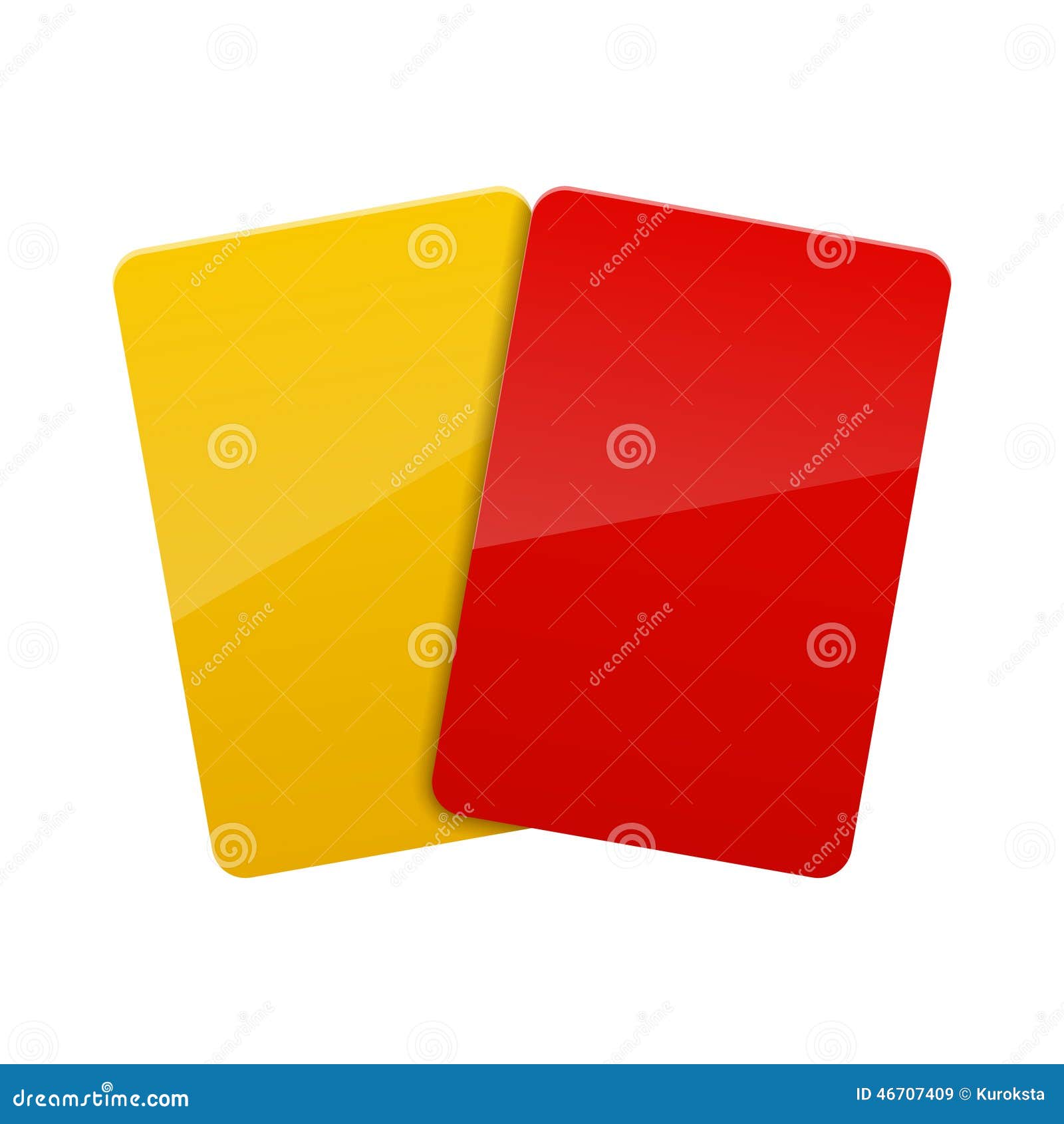 Rode, gele kaarten vector illustratie. Illustration of club - 46707409