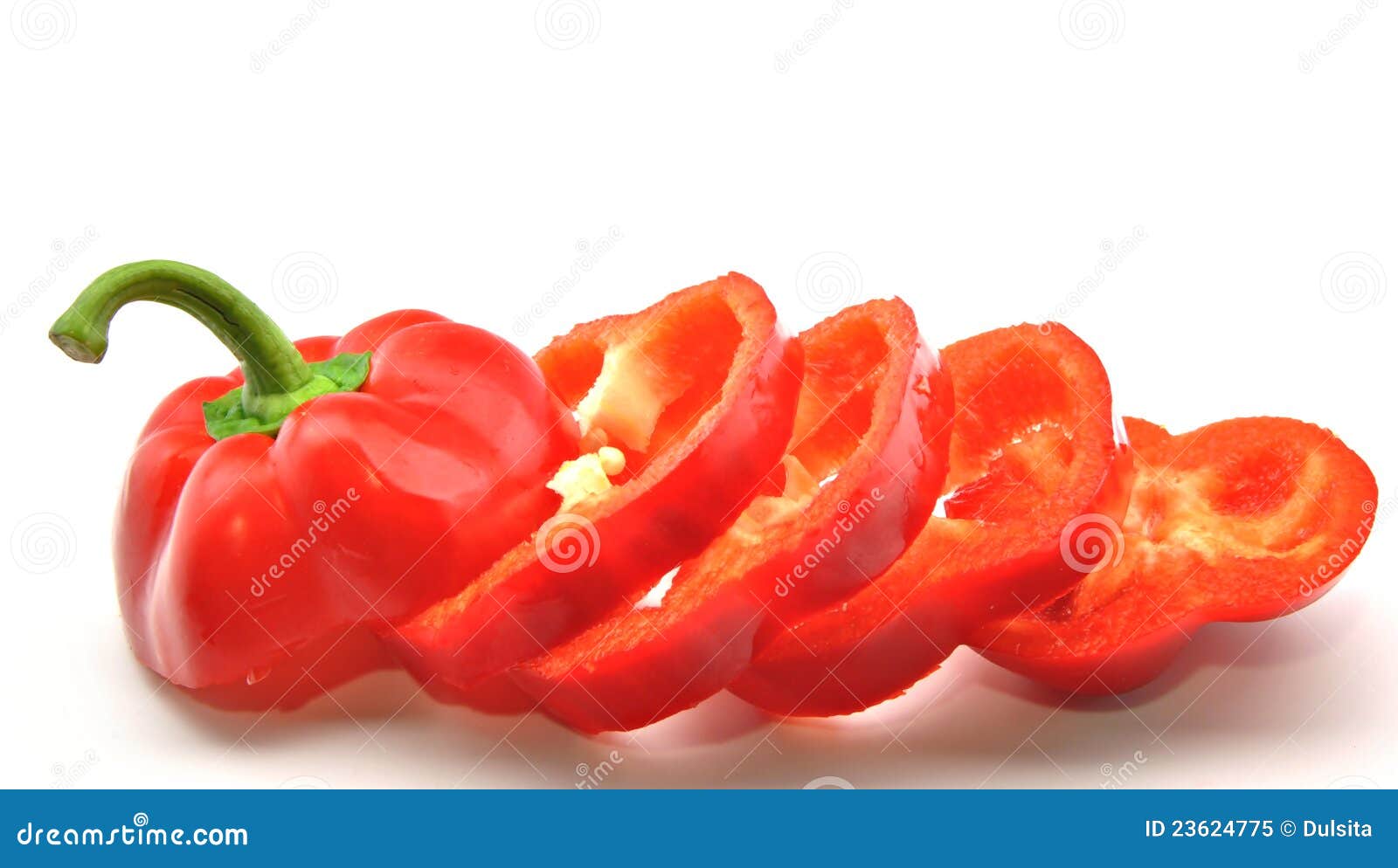 Rode Gesneden Groene Paprika Stock Afbeelding - Image of plantaardig ...