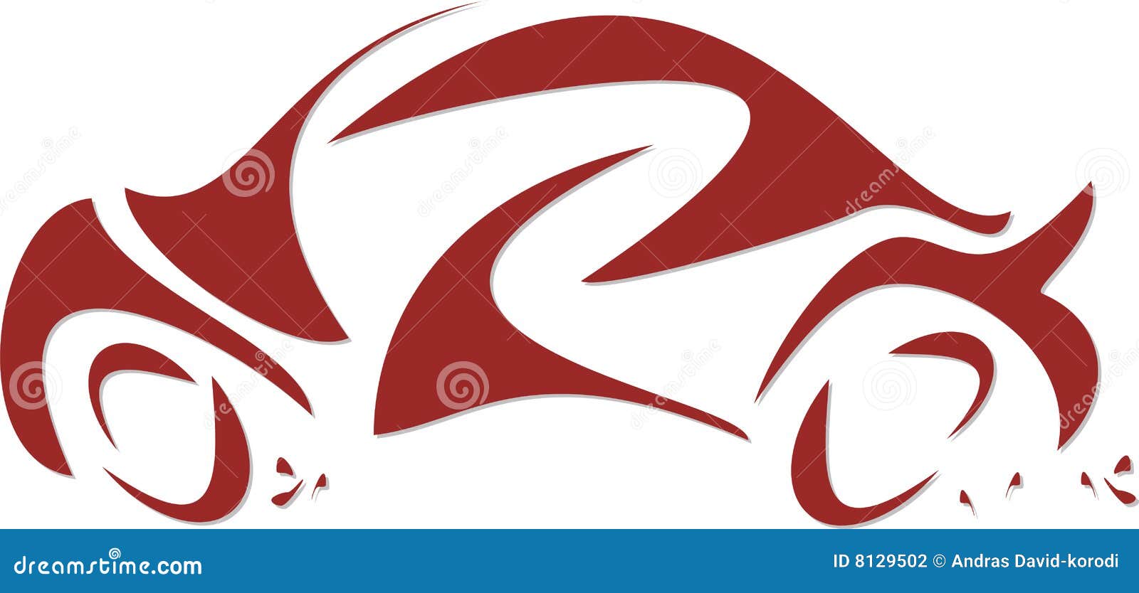 Rode Gestileerde Auto vector illustratie. Illustration of overzicht ...