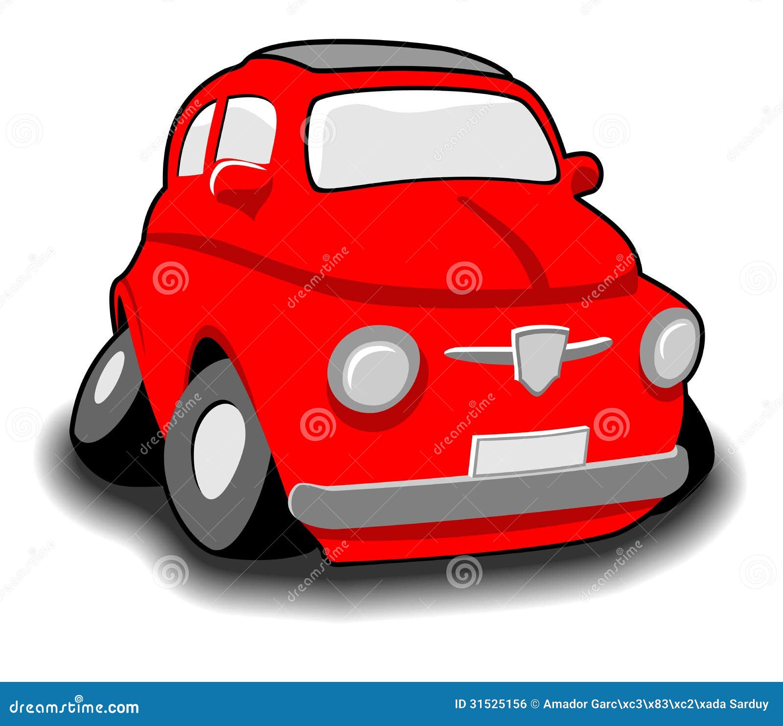 Rode grappige auto vector illustratie. Illustration of auto - 31525156