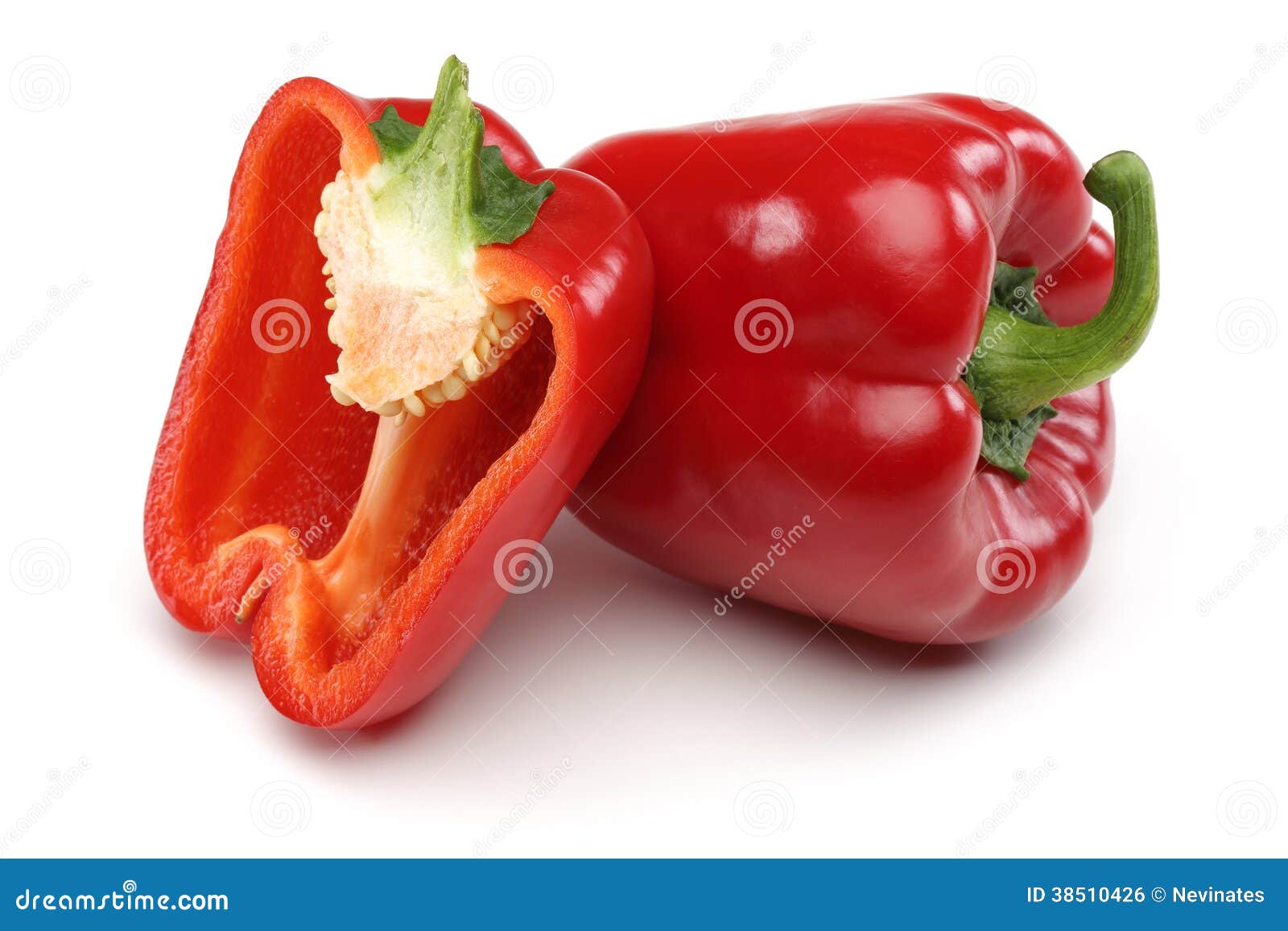 Rode Groene paprika's stock foto. Image of gevuld, half - 38510426