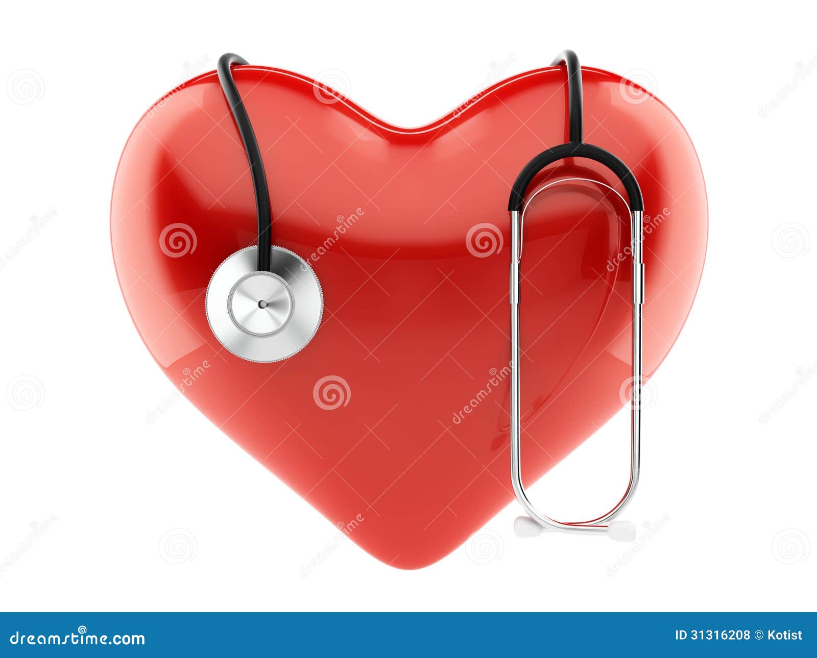 Rode hart en stethoscoop stock illustratie. Illustration of begrip ...
