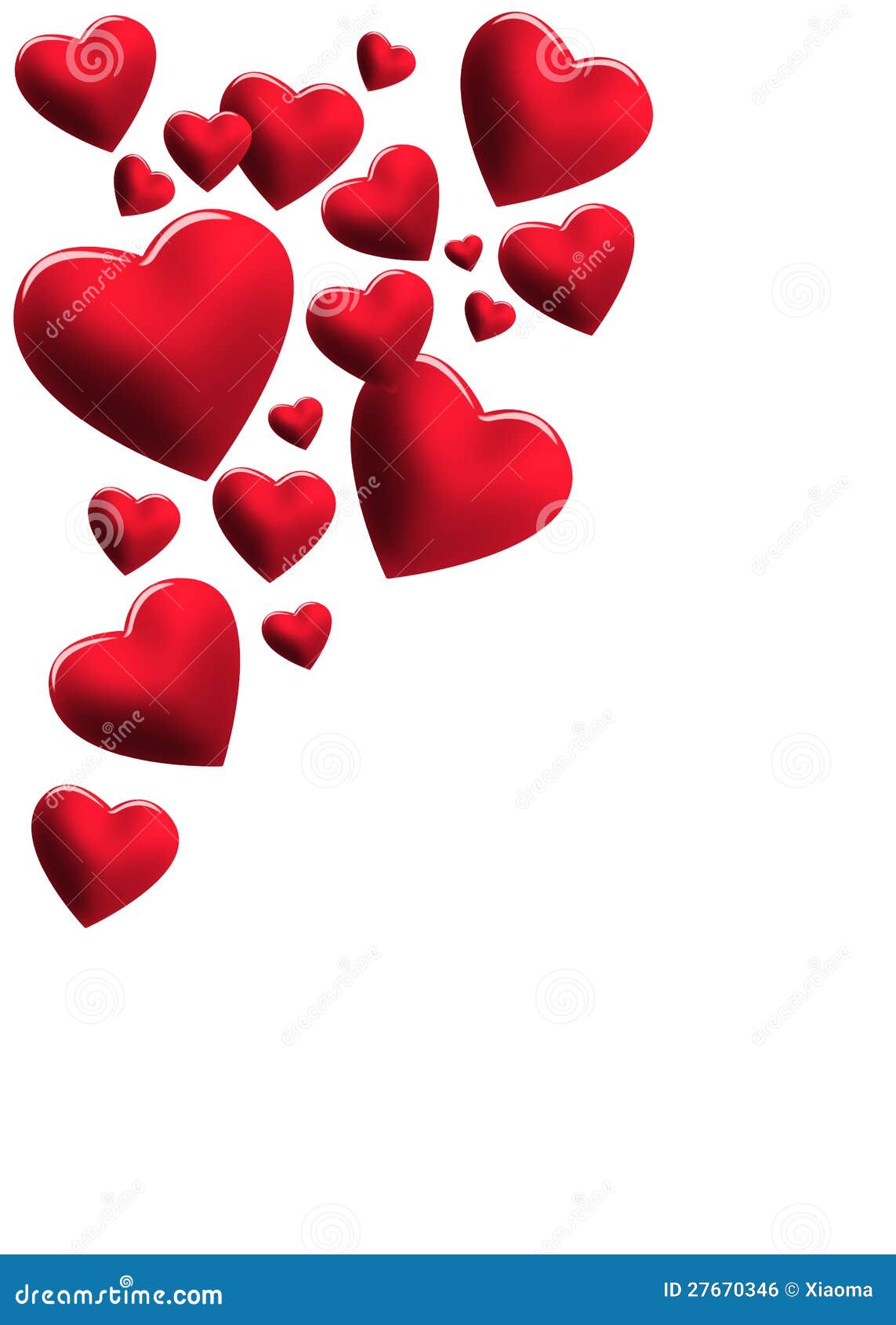 Rode Harten Voor Een Liefdebrief Stock Illustratie - Illustration of ...