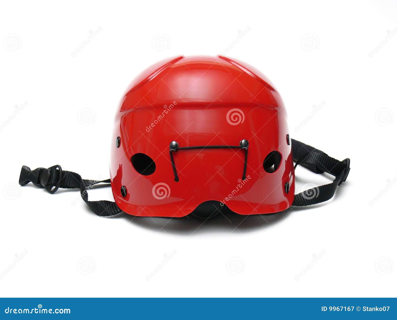 Rode helm stock afbeelding. Image of stroken, risico, schade - 9967167