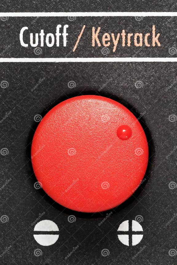 Rode Knop stock afbeelding. Image of knop, symbolen, plastiek - 22461071