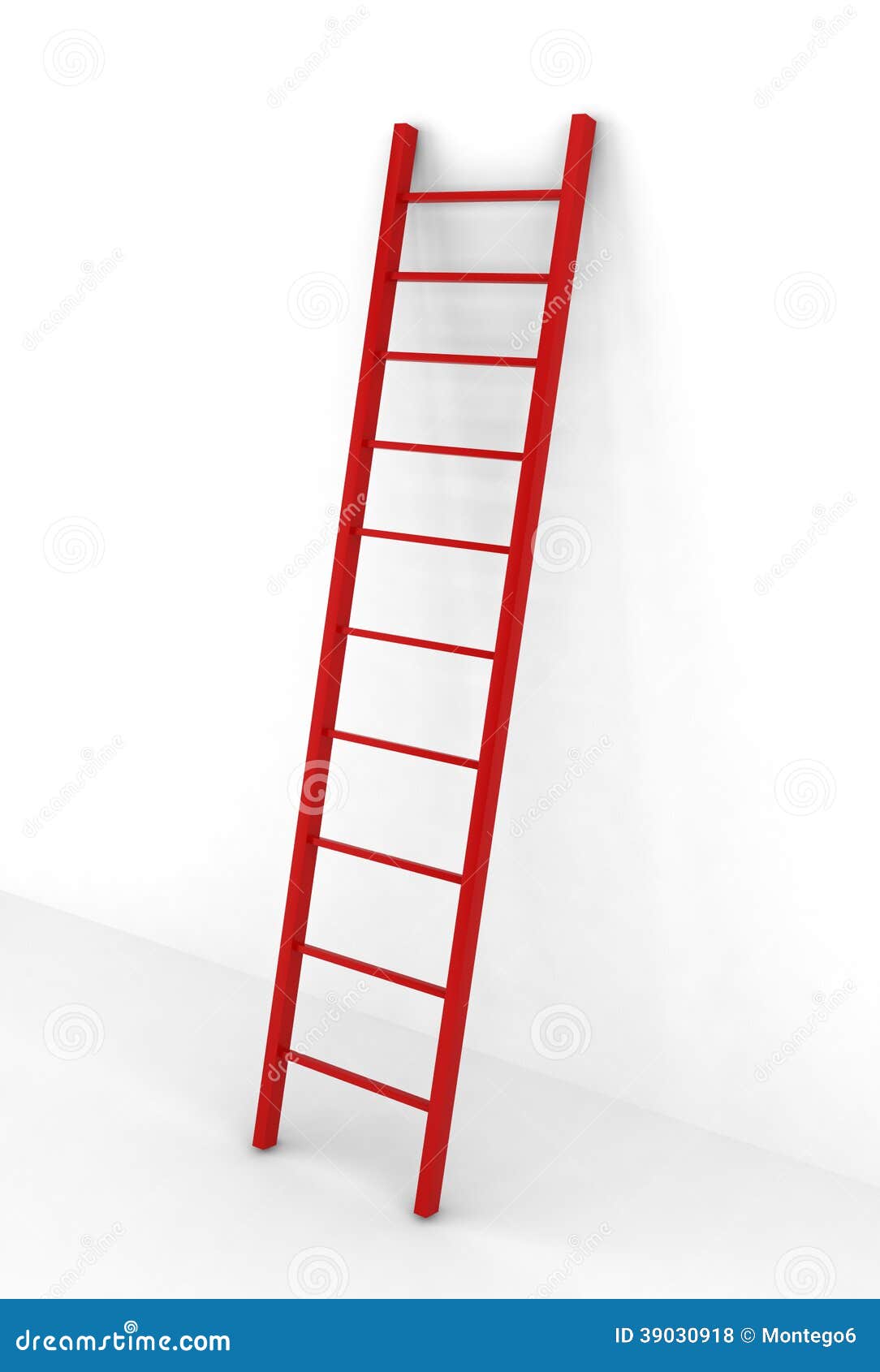 Rode ladder stock illustratie. Illustration of verplaatsen - 39030918