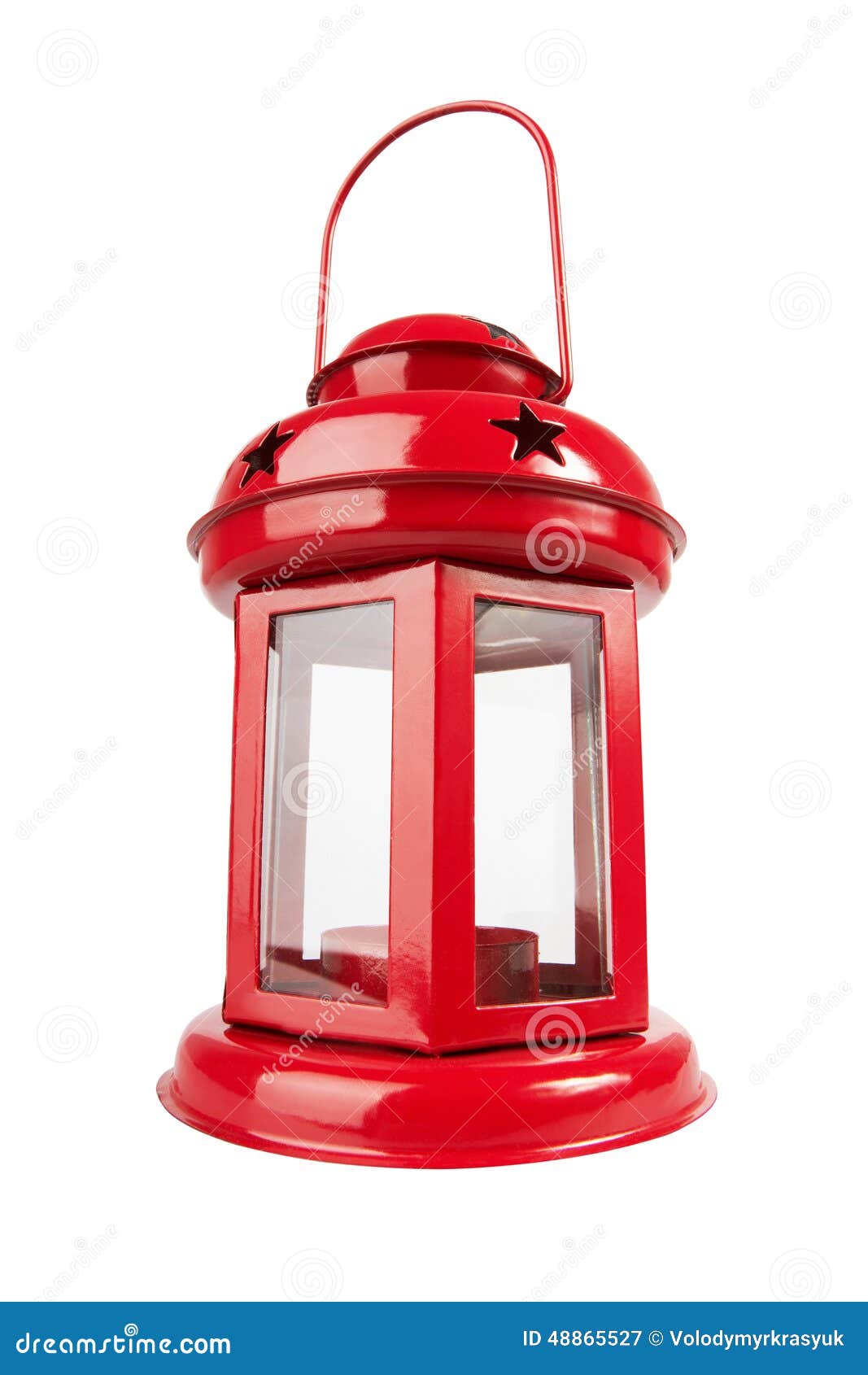 Rode Lantaarn stock afbeelding. Image of metaal, geïsoleerd - 48865527