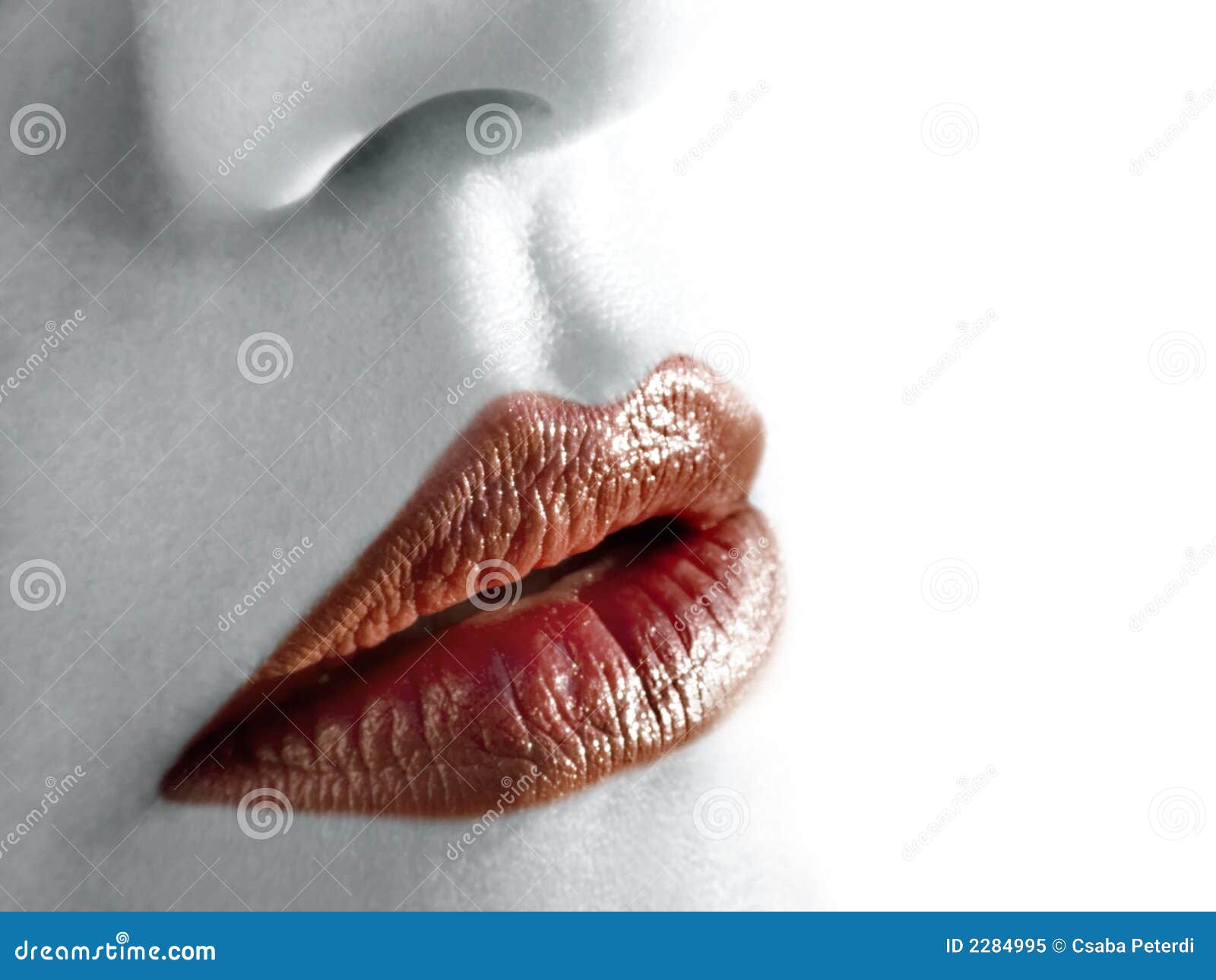 Rode lippen stock afbeelding. Image of sensualiteit, helder - 2284995