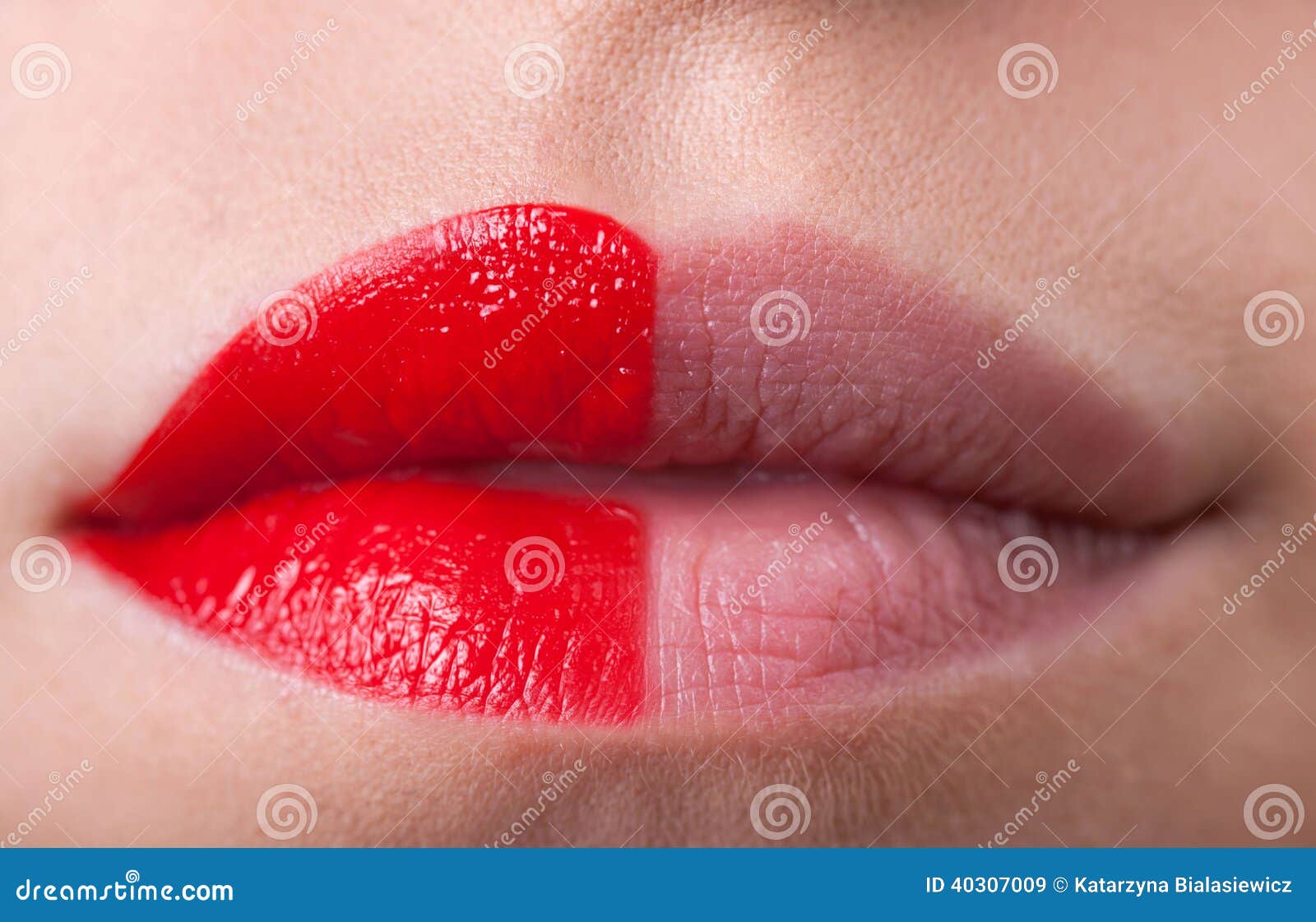 Rode lippenstift stock afbeelding. Image of behandeld - 40307009