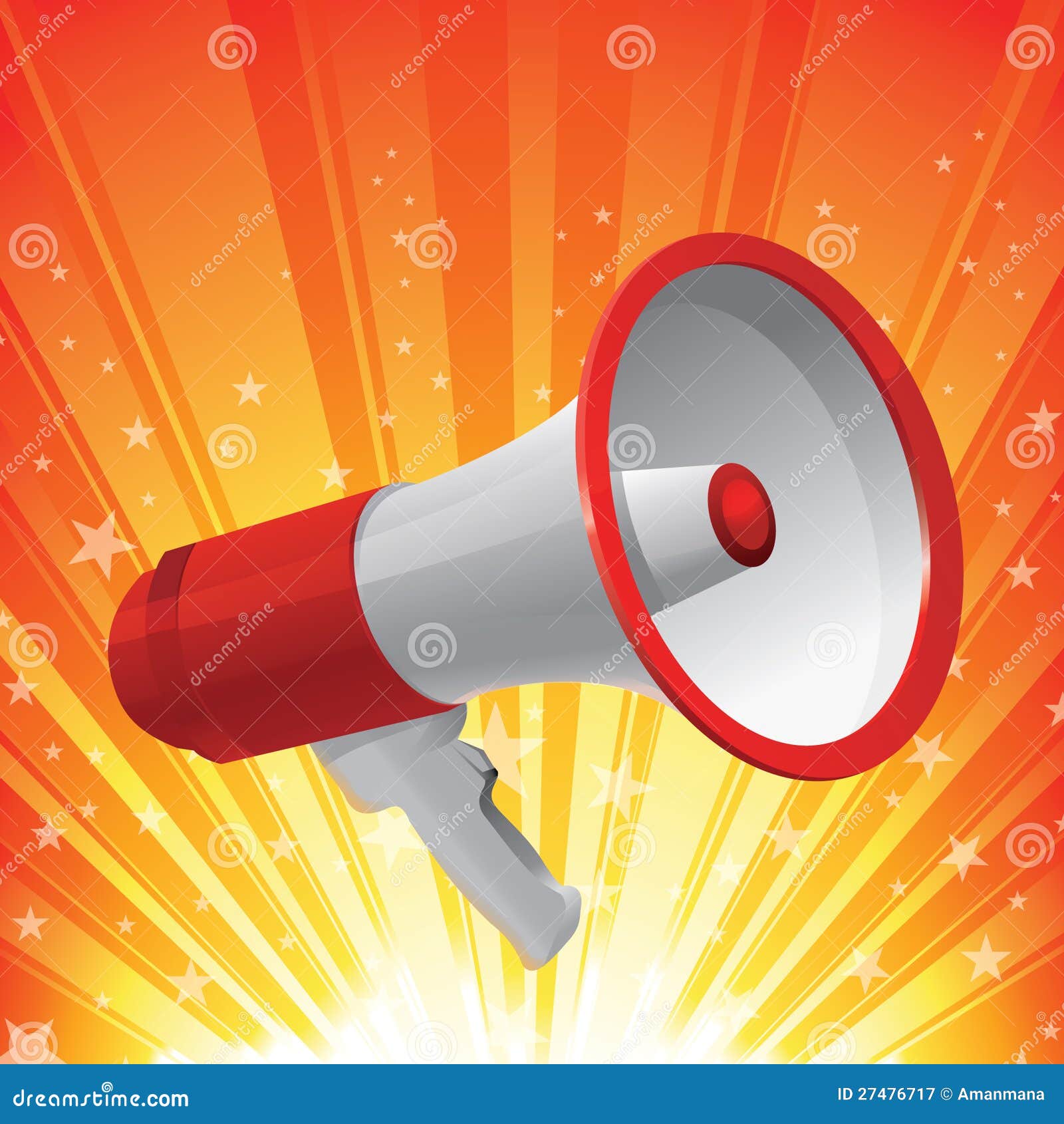 Rode Megafoon vector illustratie. Illustration of begrip - 27476717