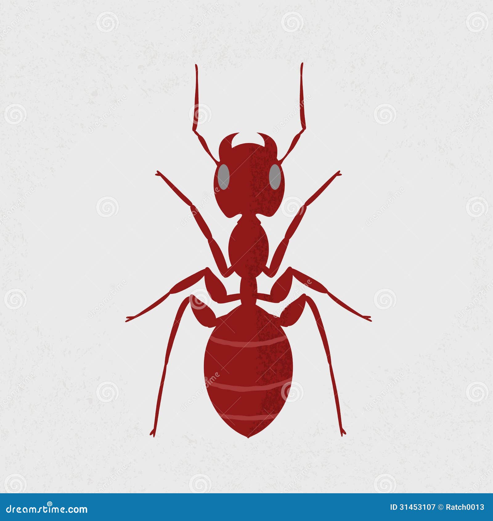 Rode mier vector illustratie. Illustration of portret - 31453107