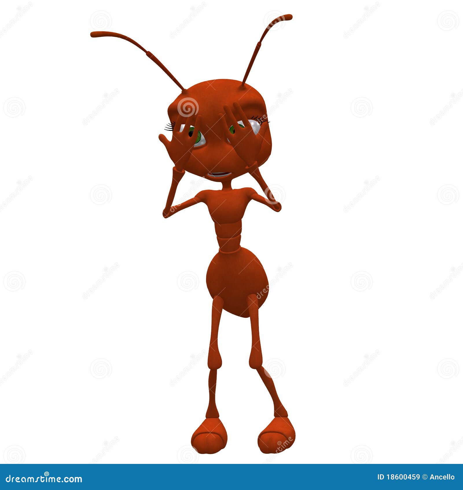 Rode mier Toon stock illustratie. Illustration of grappig - 18600459