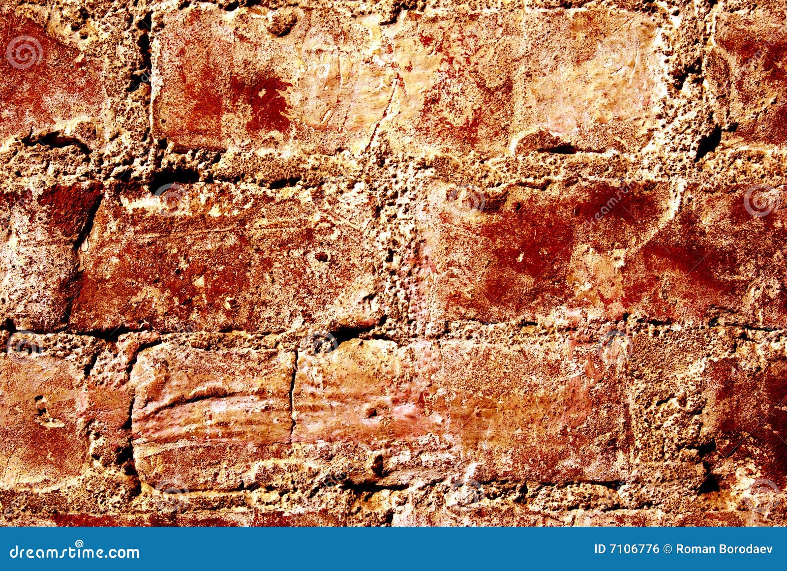 Rode muur. stock foto. Image of huis, gebouwd, sinaasappel - 7106776