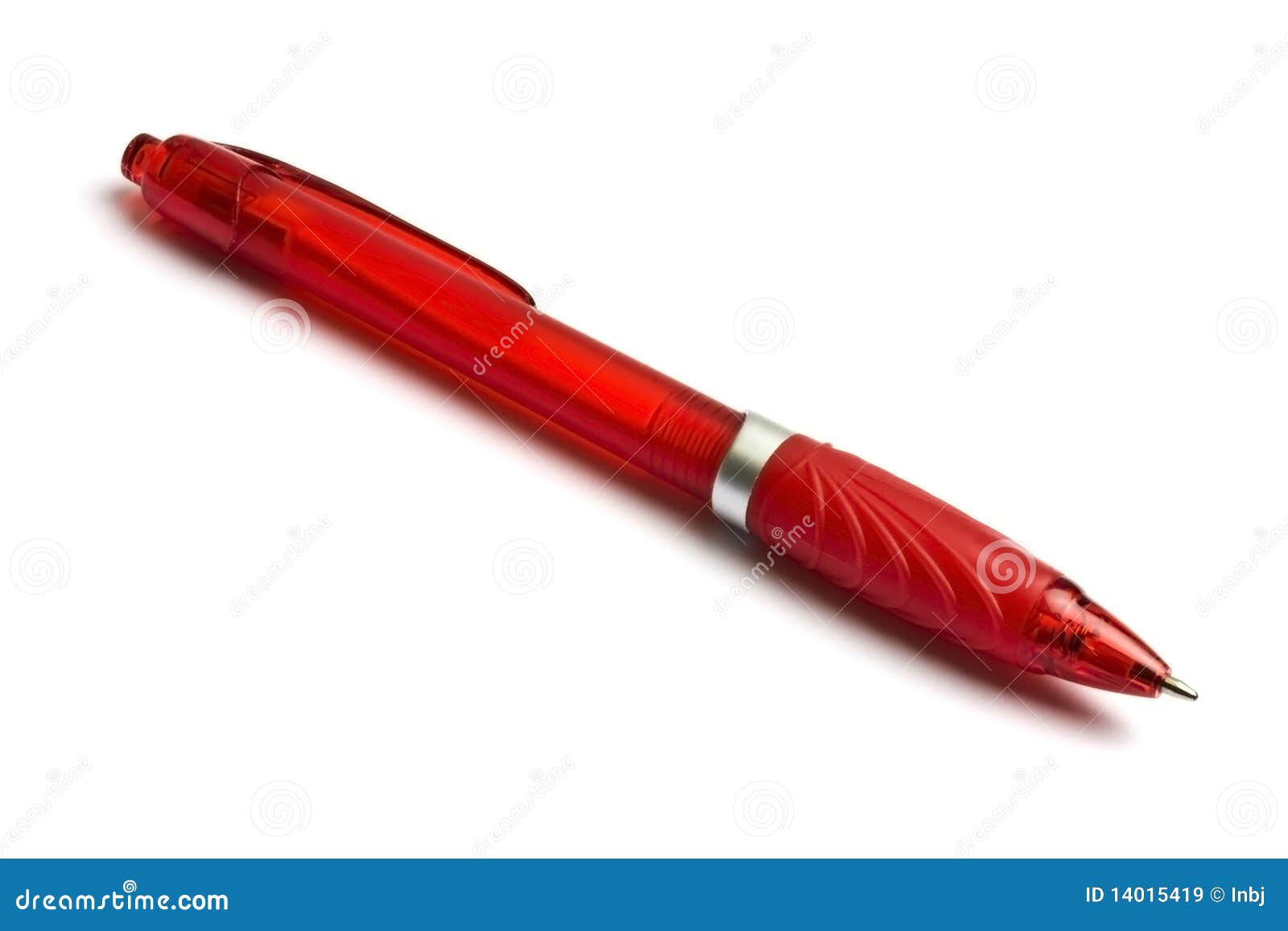 Rode pen stock afbeelding. Image of secretaresse, geïsoleerd - 14015419