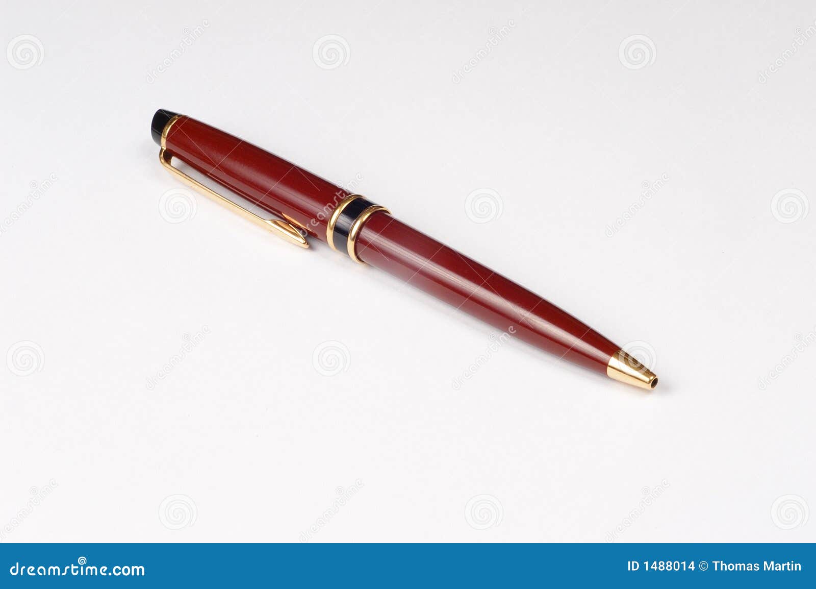 Rode Pen stock foto. Image of trek, inkt, werkgever, rood - 1488014