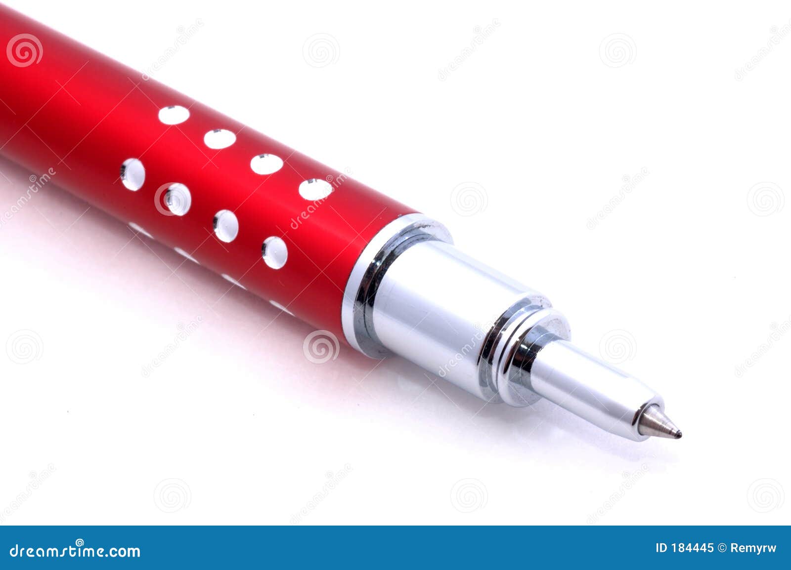 Rode Pen (Volledige Nadruk) Stock Afbeelding - Image of zaken, zilver ...