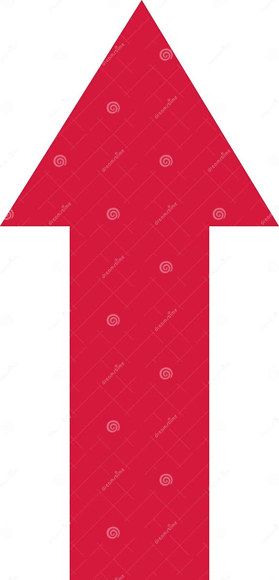 Rode pijl omhoog vector illustratie. Illustration of pijl - 107145304