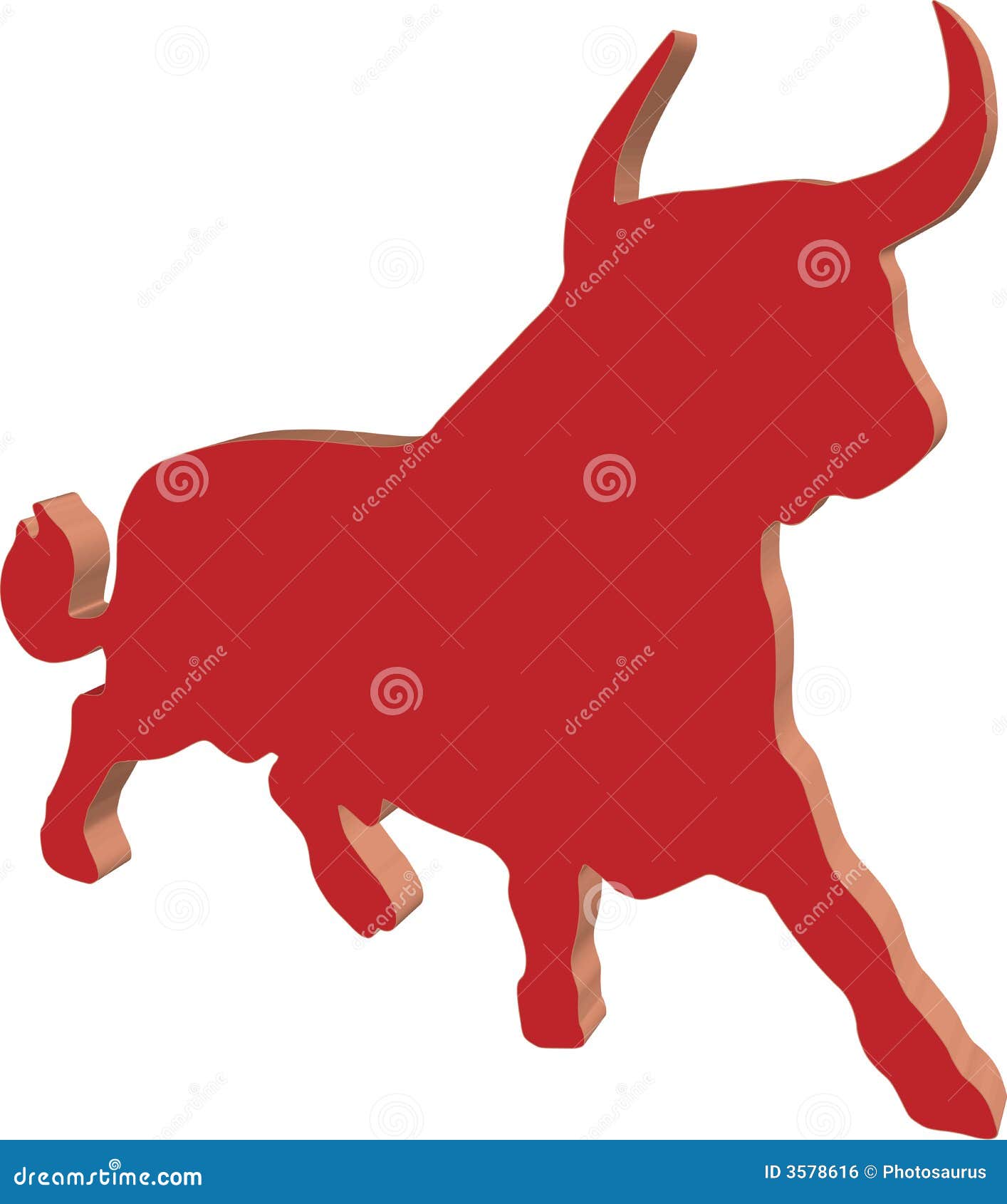 Rode plastic stier stock illustratie. Illustration of actie - 3578616