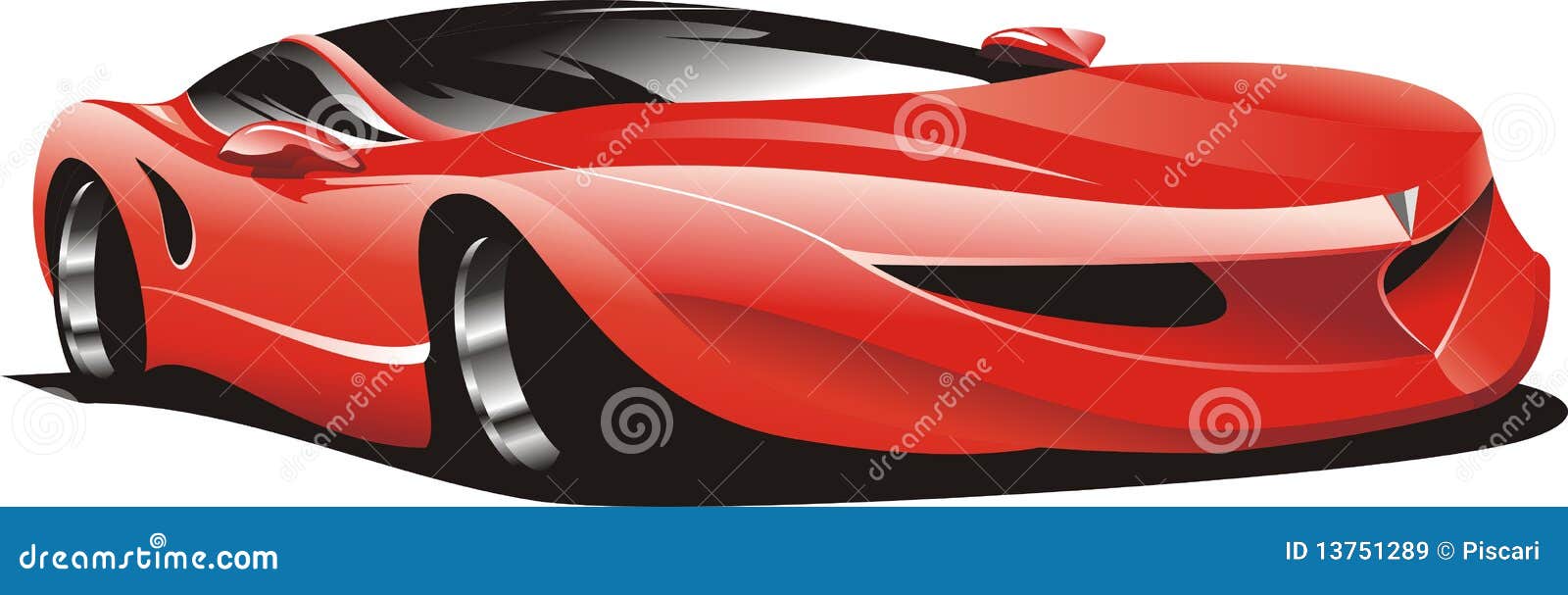 Rode raceauto vector illustratie. Illustration of spier - 13751289