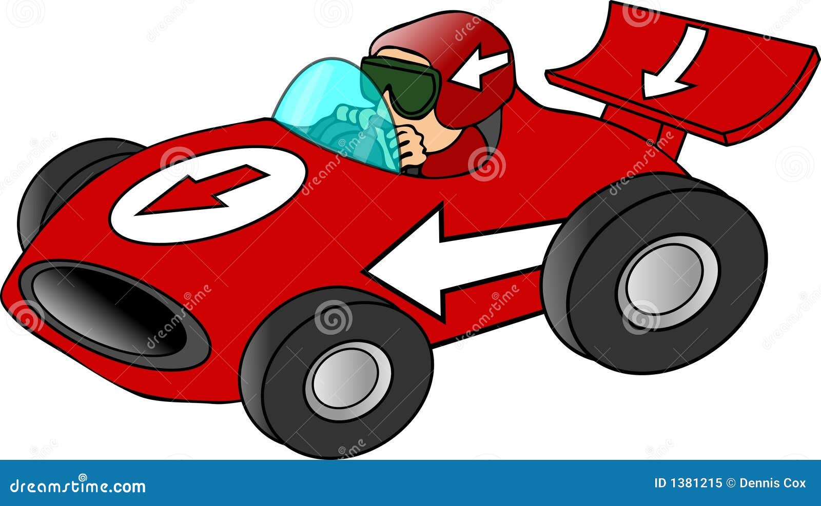 Rode Raceauto stock illustratie. Illustration of auto - 1381215